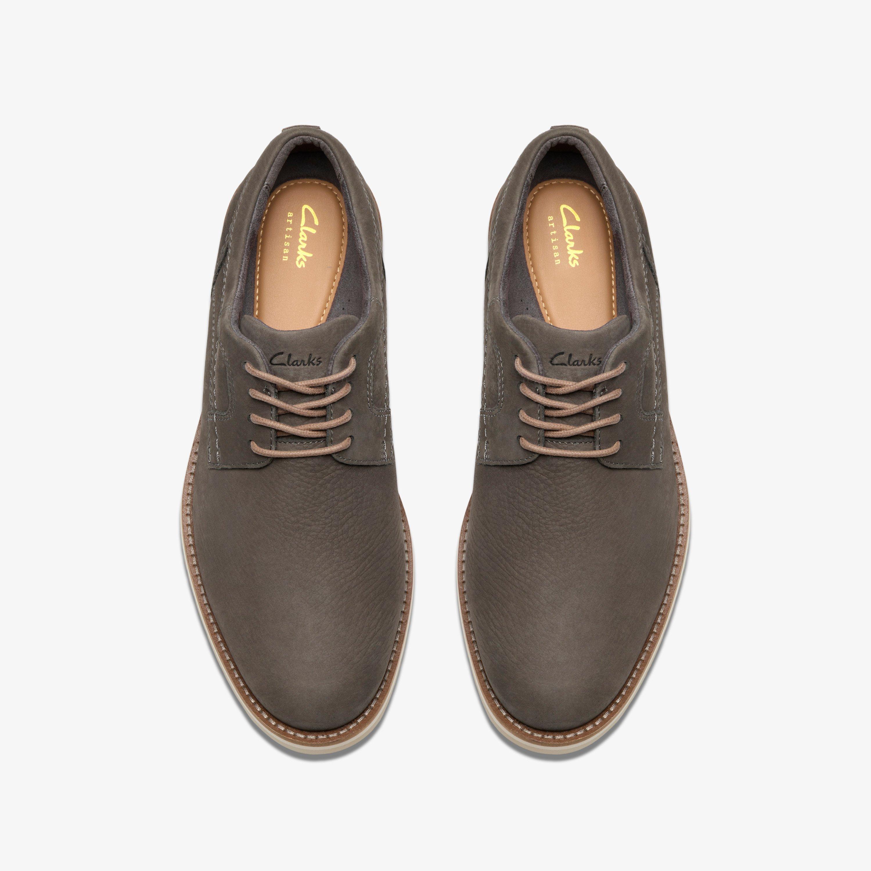 Mens Monahan Plain Stone Nubuck Oxfords | Clarks
