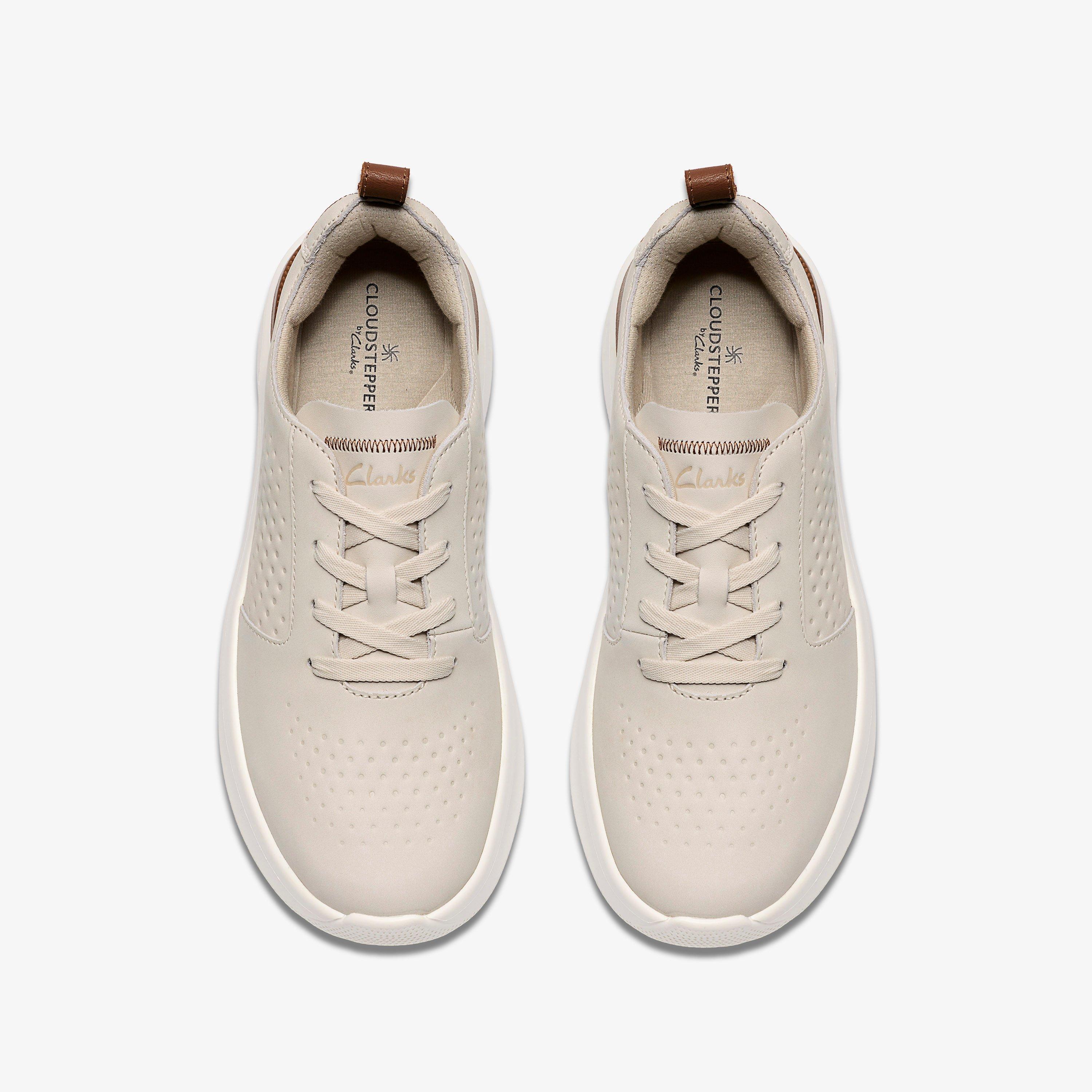 Mens Solevana Style Off White Trainers, Lace Up | Clarks UK