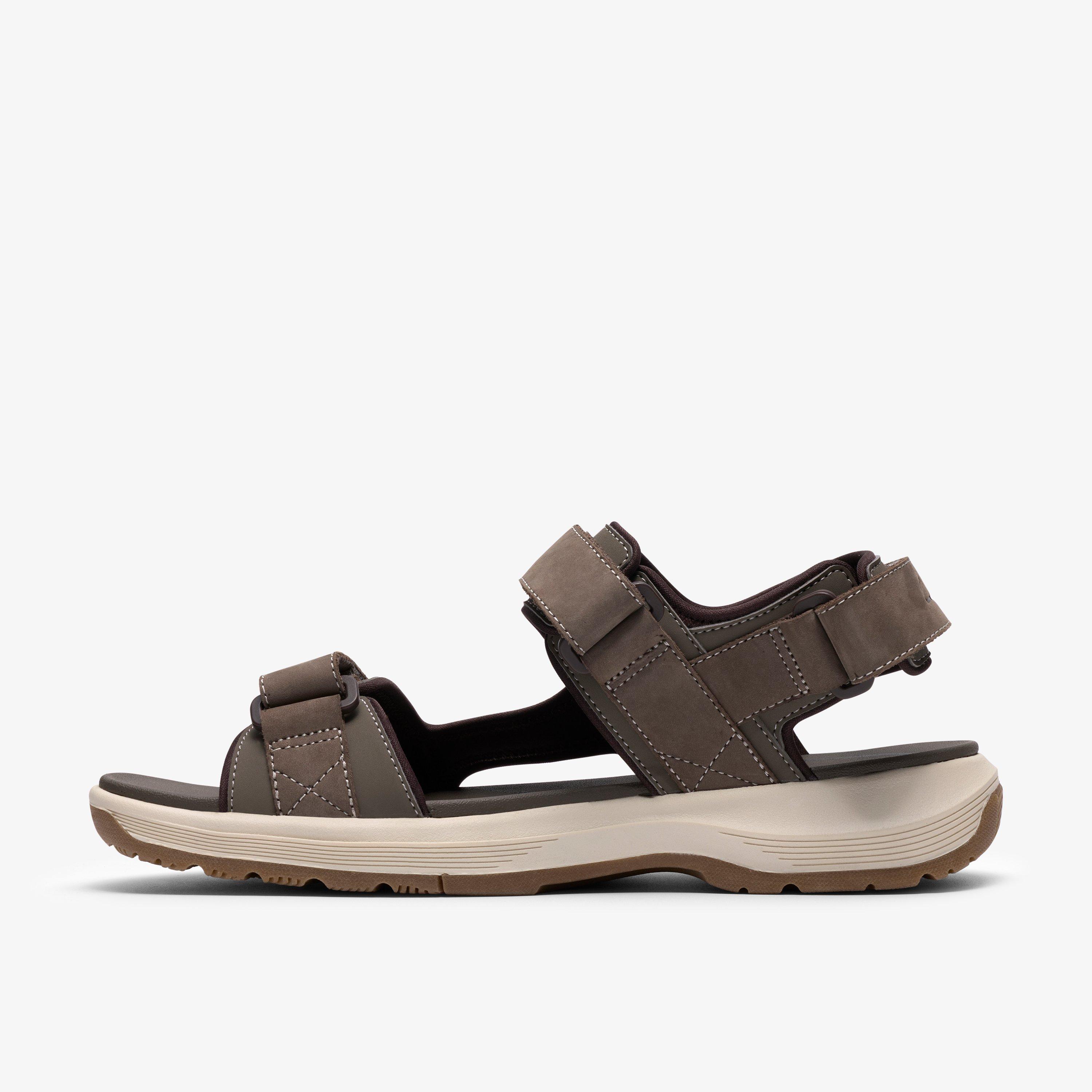 Mens Guideview Trek Taupe Flat Sandals, Two Part Sandals | Clarks Outlet