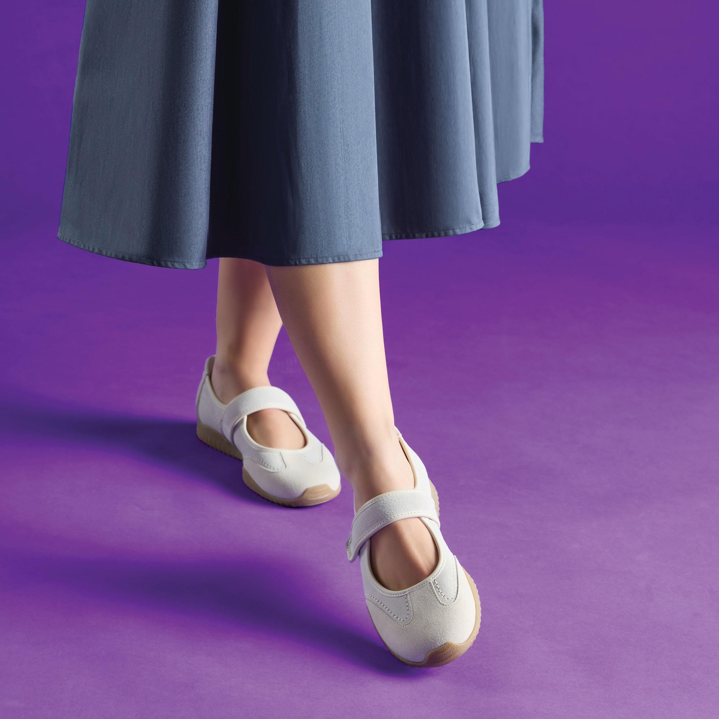 Womens Meridor Jane Off White Suede Mary Janes | Clarks