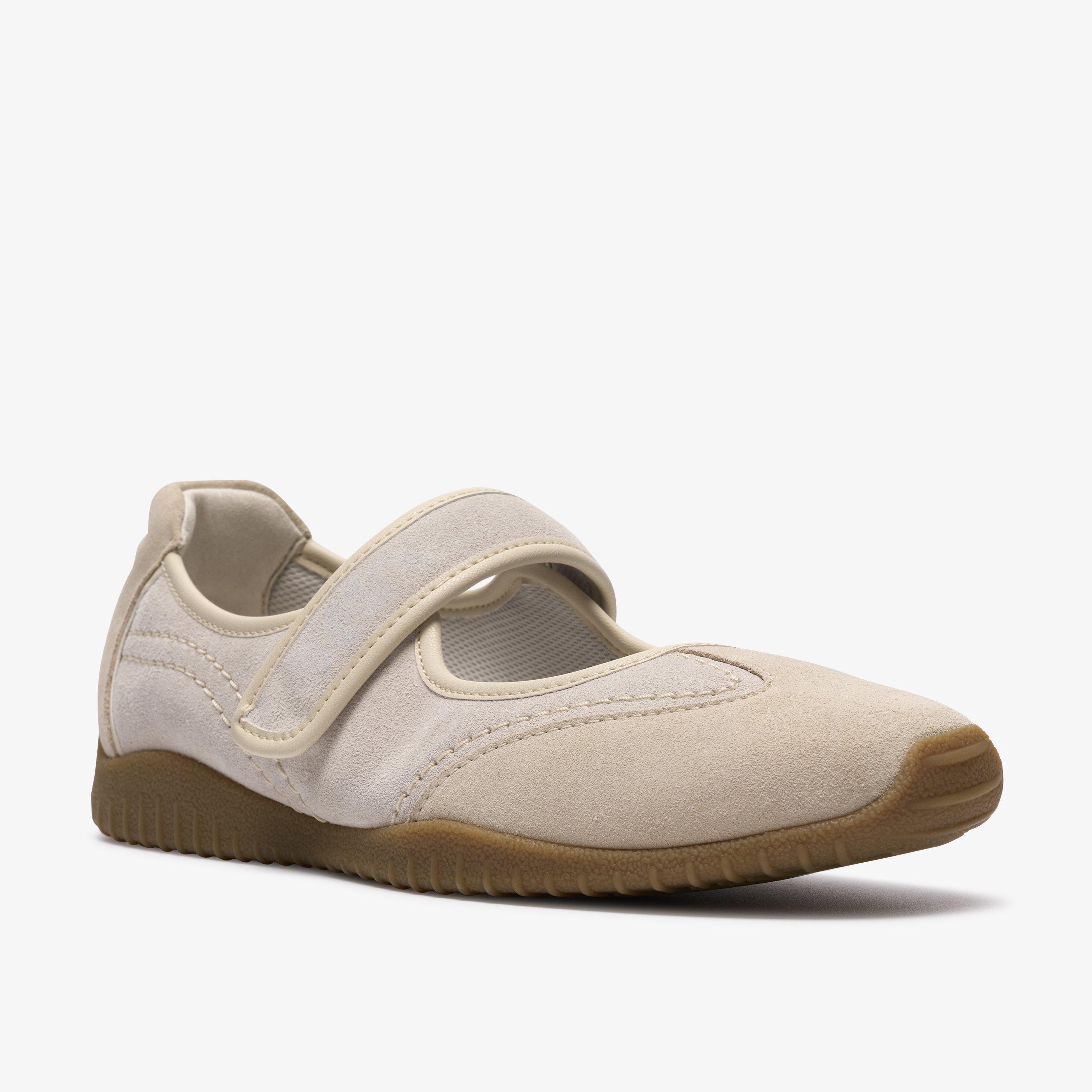 Chaussures Mary Jane Meridor Jane en suède blanc cassé pour femmes | Clarks