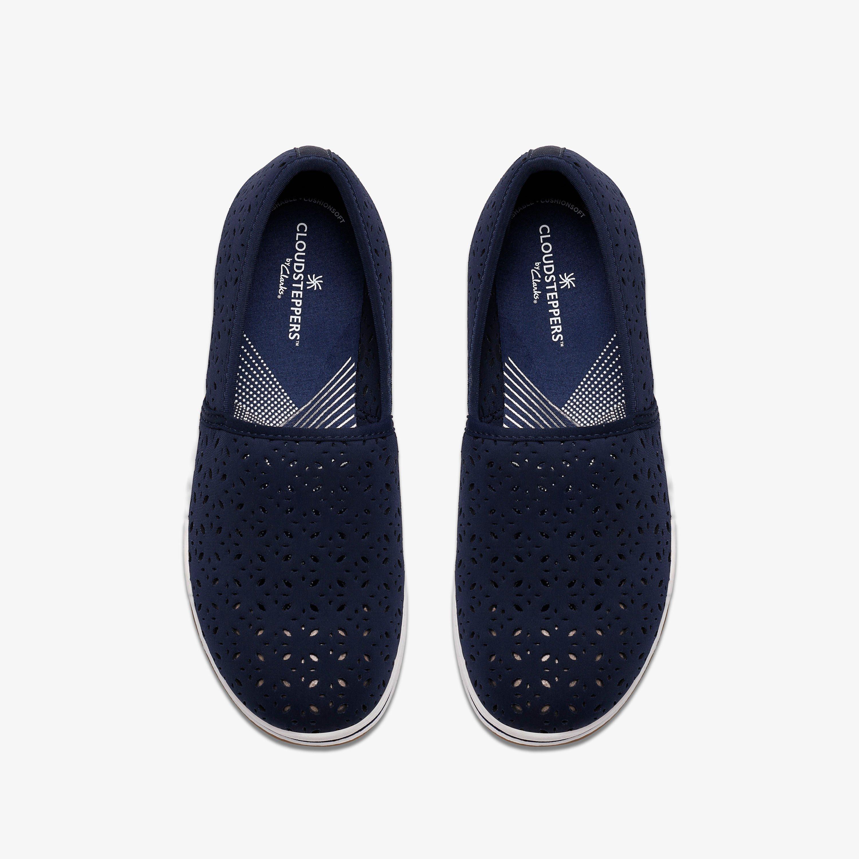 Womens Breeze Lily Navy Slip-Ons | Clarks
