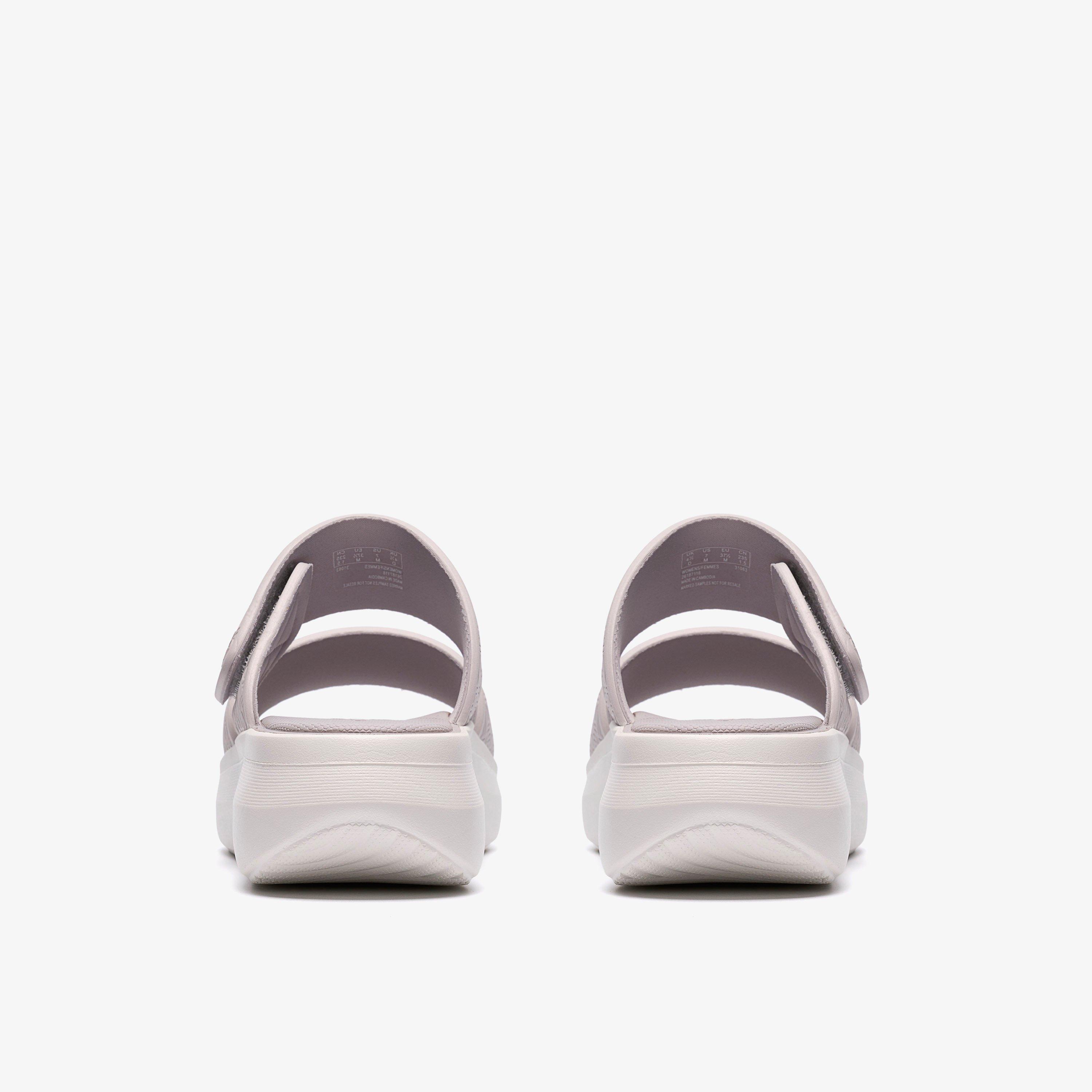 Womens Solevana Star2 Pale Grey Flat Sandals, Sliders | Clarks UK