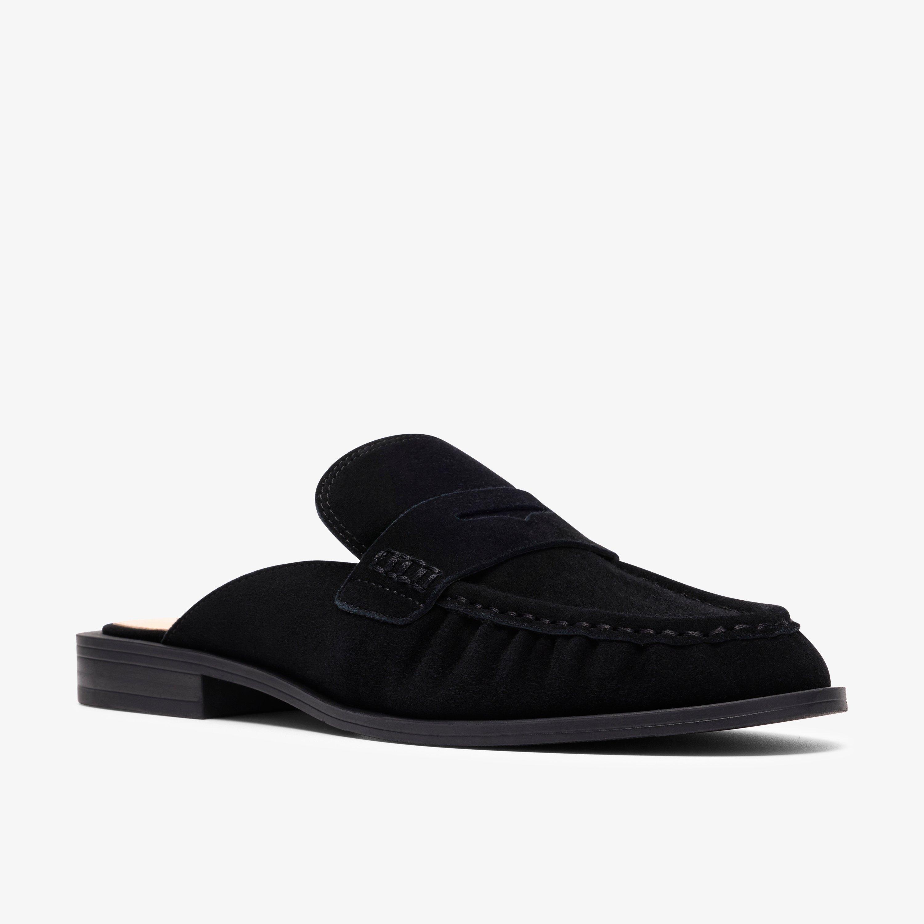 Mujueres Alixea Mule Gamuza negro Zapatos Zuecos | Clarks