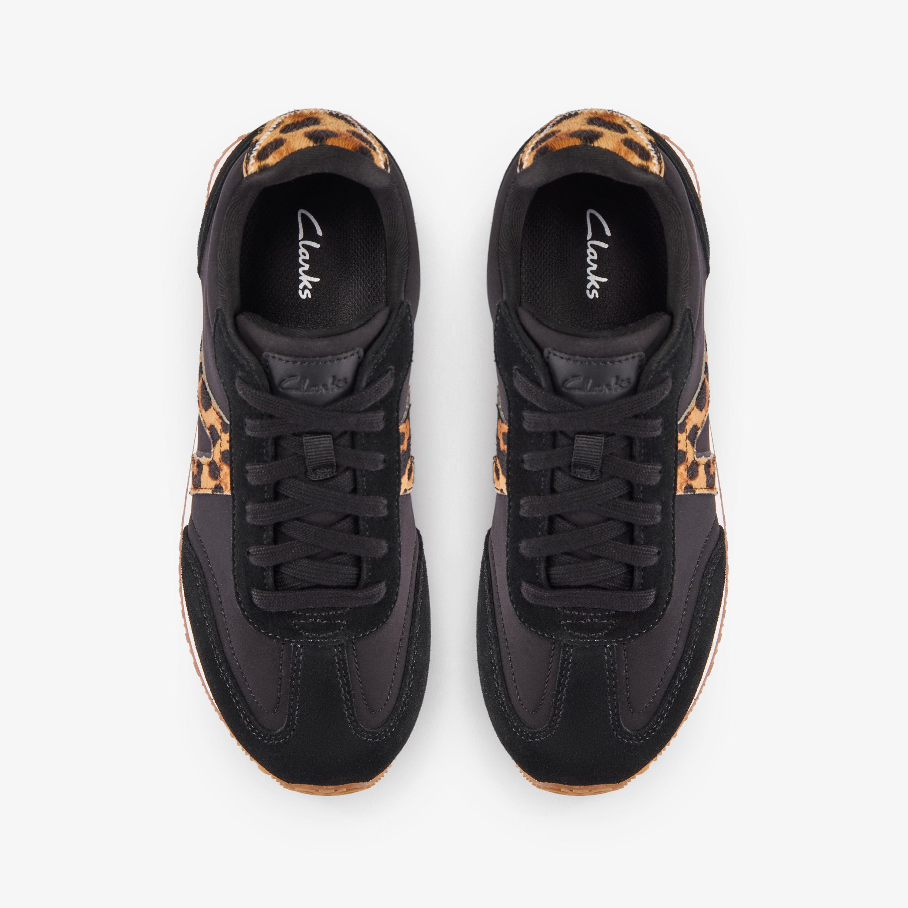 Womens Calo Run Leopard Print Combination Trainers | Clarks UK