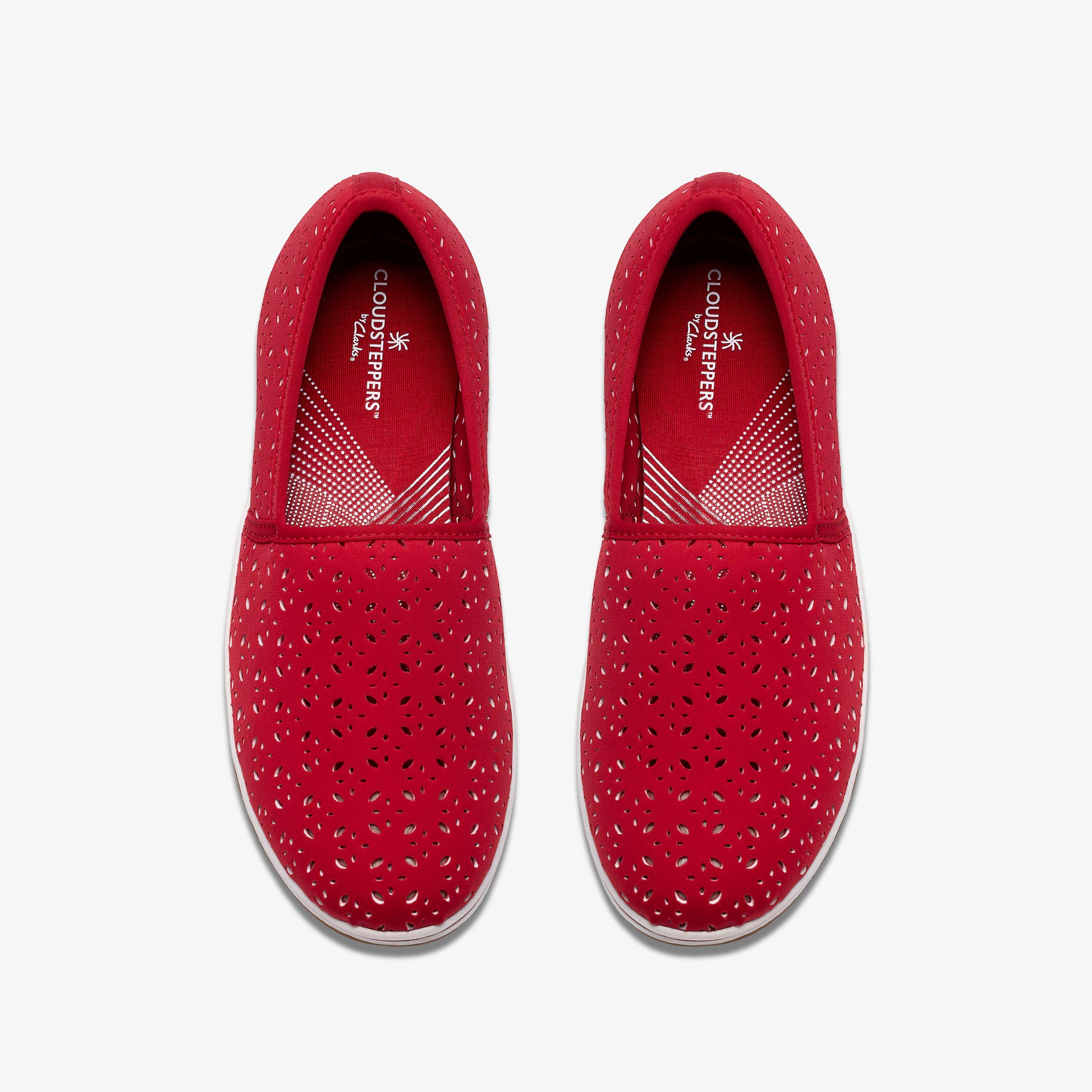 Womens Breeze Lily Cherry Slip Ons | Clarks