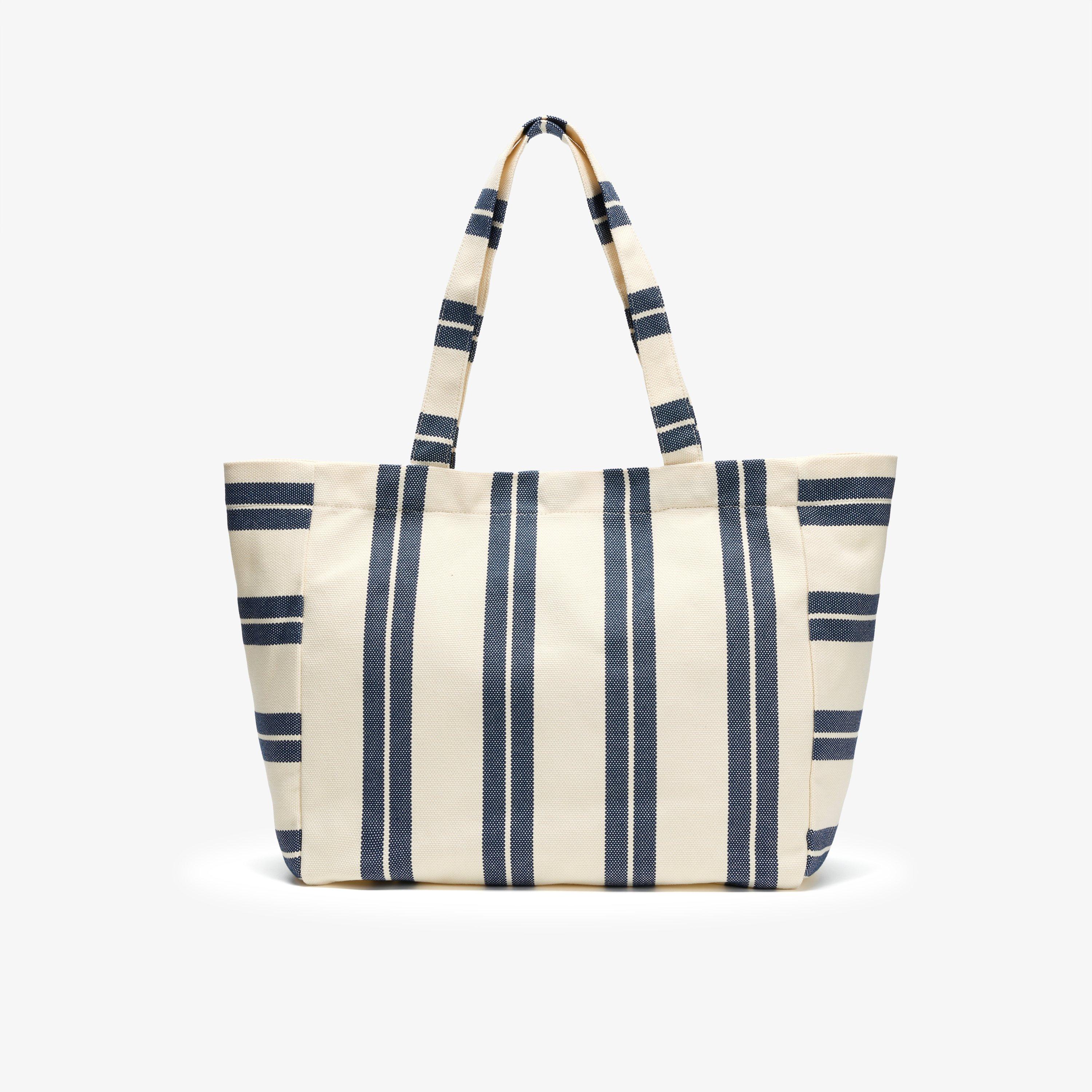 Womens Marina Tote Blue Canvas Shoulder Bag, Tote Bag | Clarks UK
