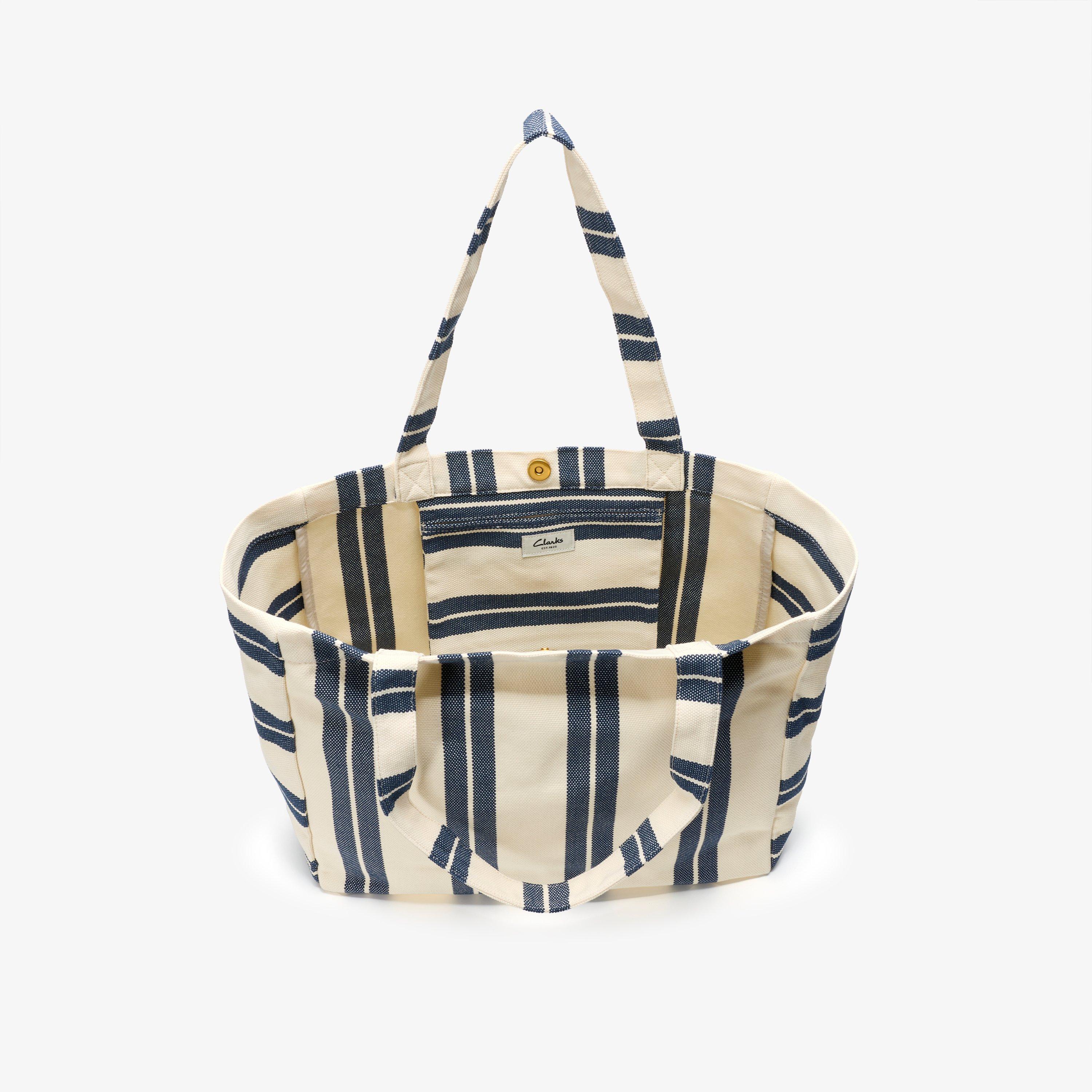 Womens Marina Tote Blue Canvas Shoulder Bag Tote Bag | Clarks IE