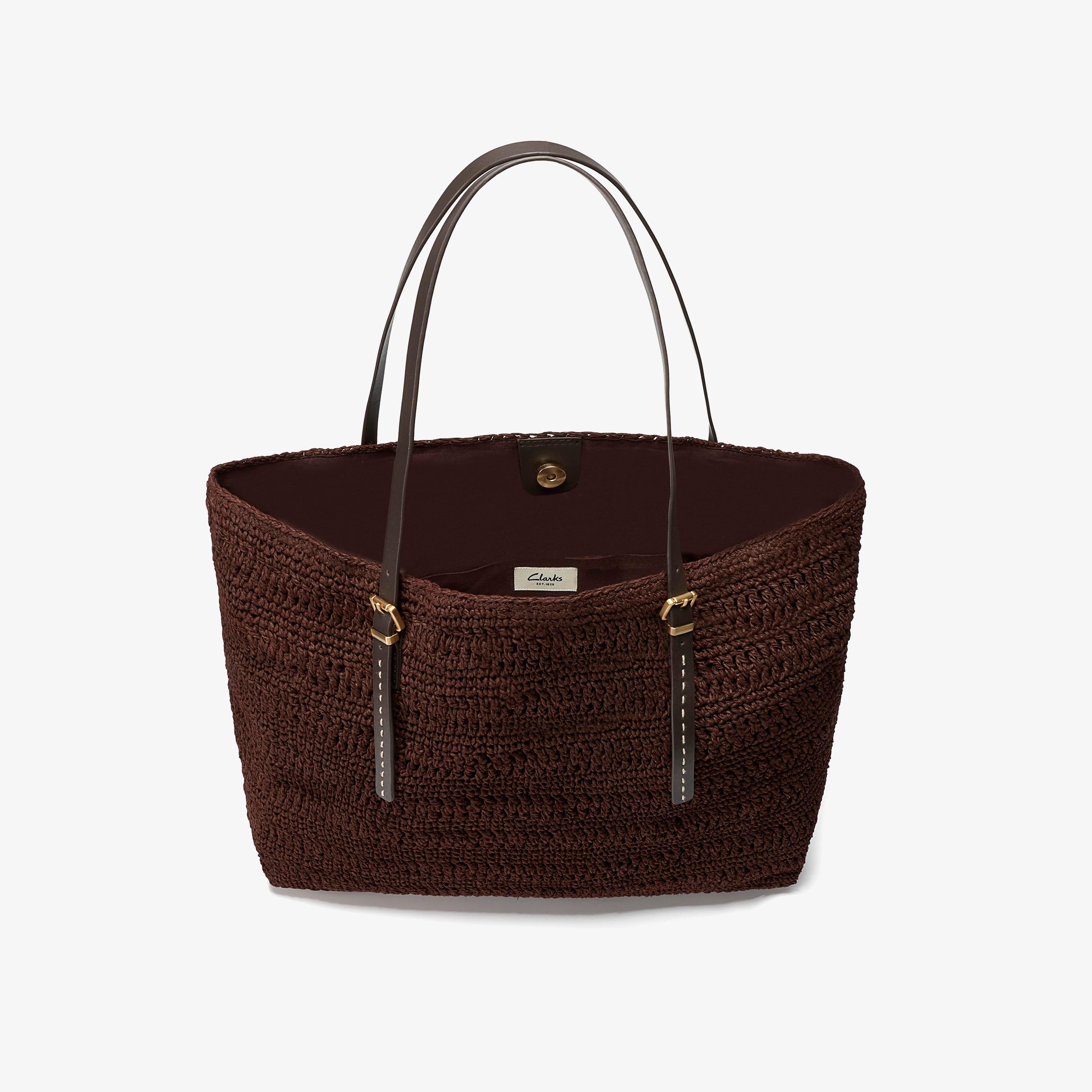 Womens Sunniva Tote Dark Brown Shoulder Bag, Tote Bag | Clarks UK