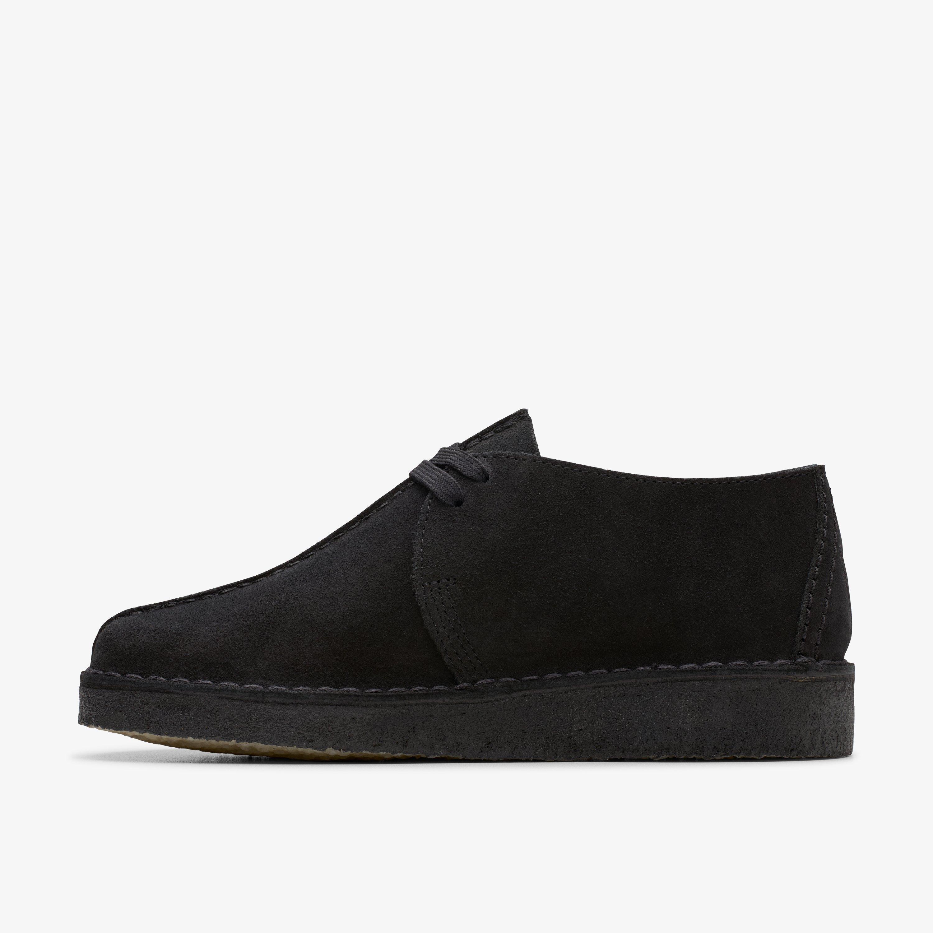 Mens Desert Trek Black Suede Shoes Desert Trek, Lace Up | Clarks