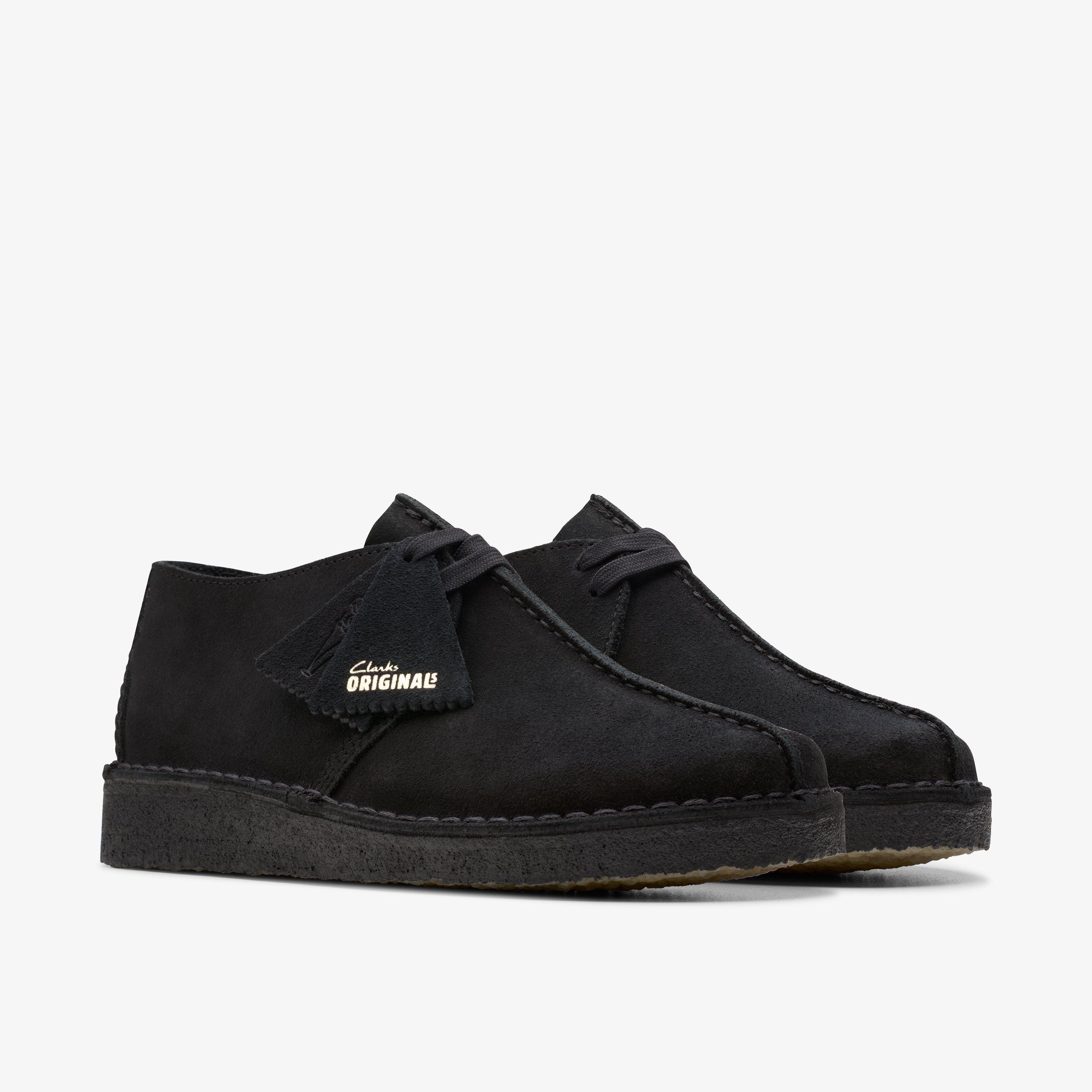 Mens Desert Trek Black Suede Shoes Desert Trek, Lace Up | Clarks
