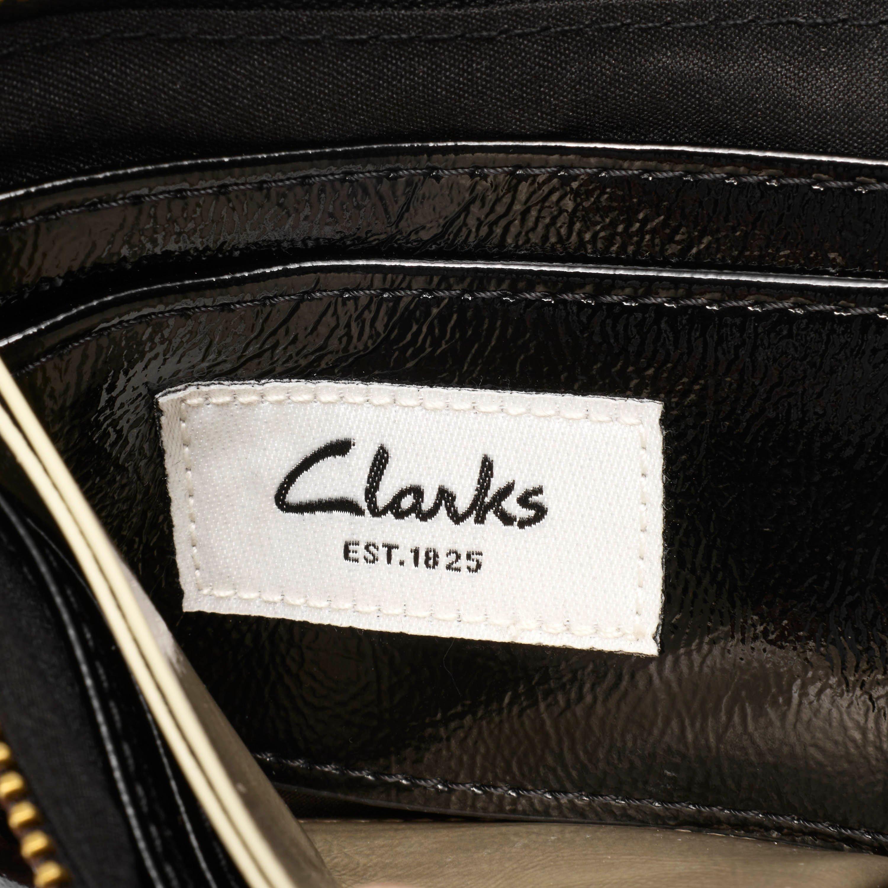 Womens Glossy Card Case Black Patent Purse | Clarks UK