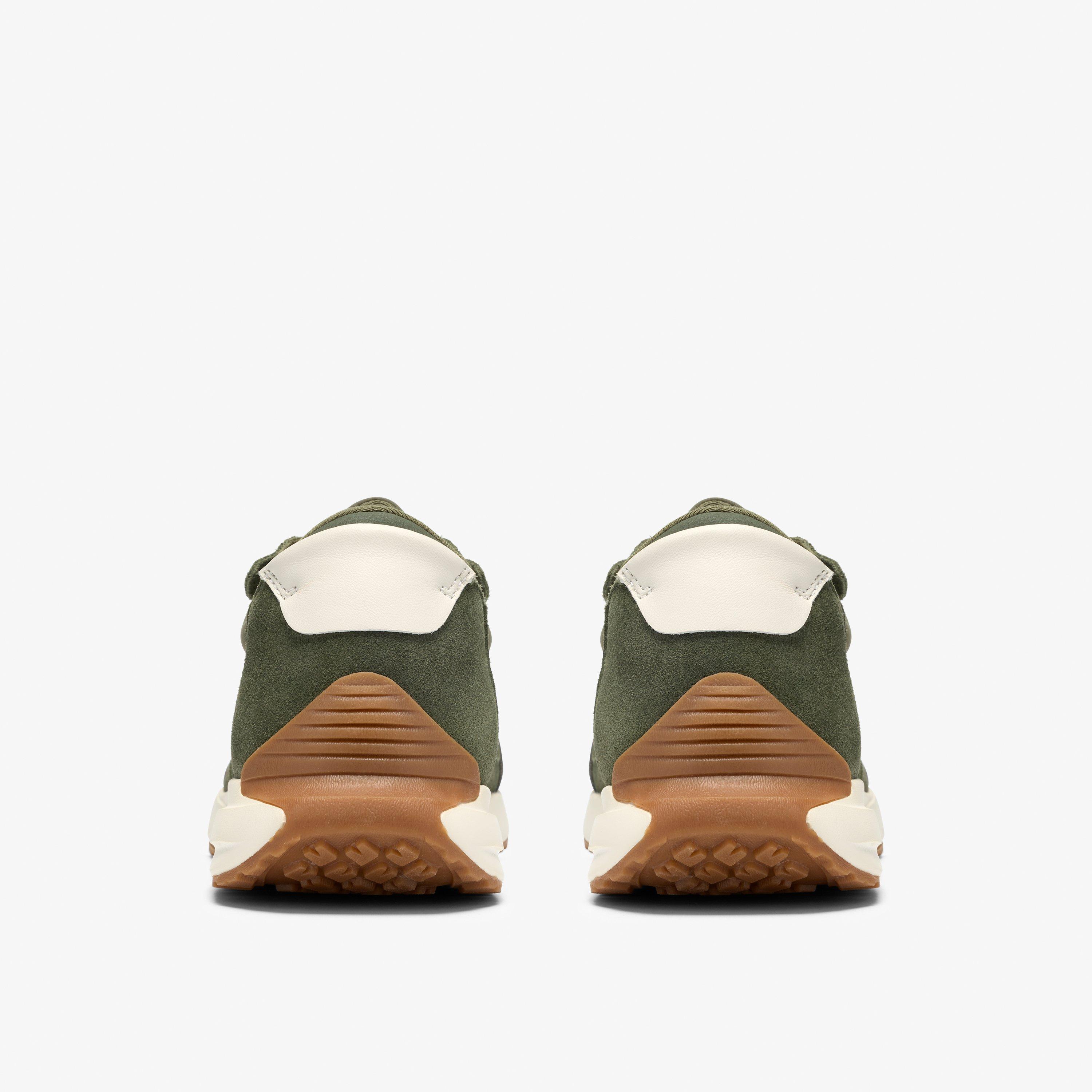 Mens Cawton Lace Green Combination Trainers | Clarks Outlet