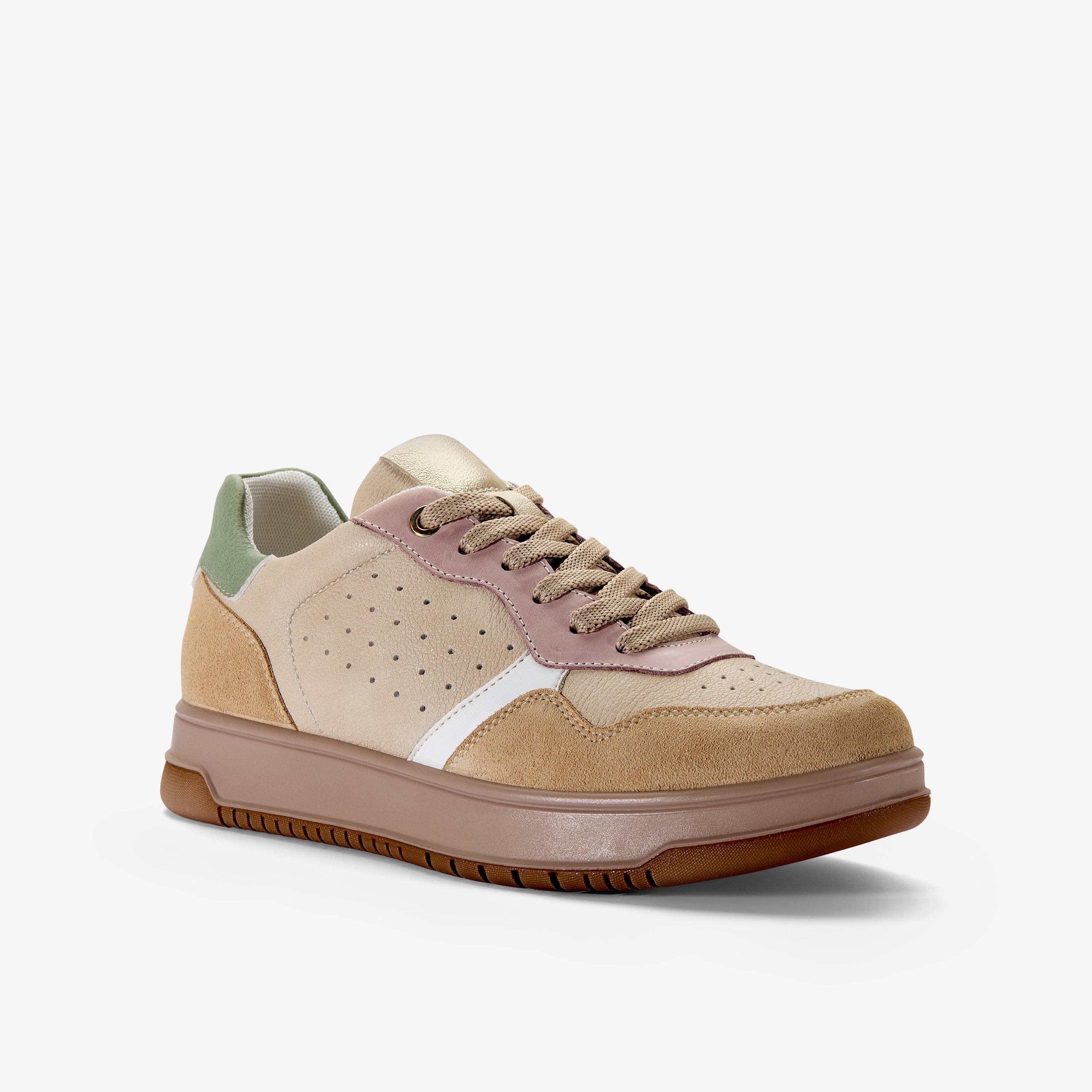 Womens Hartridge Walk Taupe Combination Trainers | Clarks Outlet