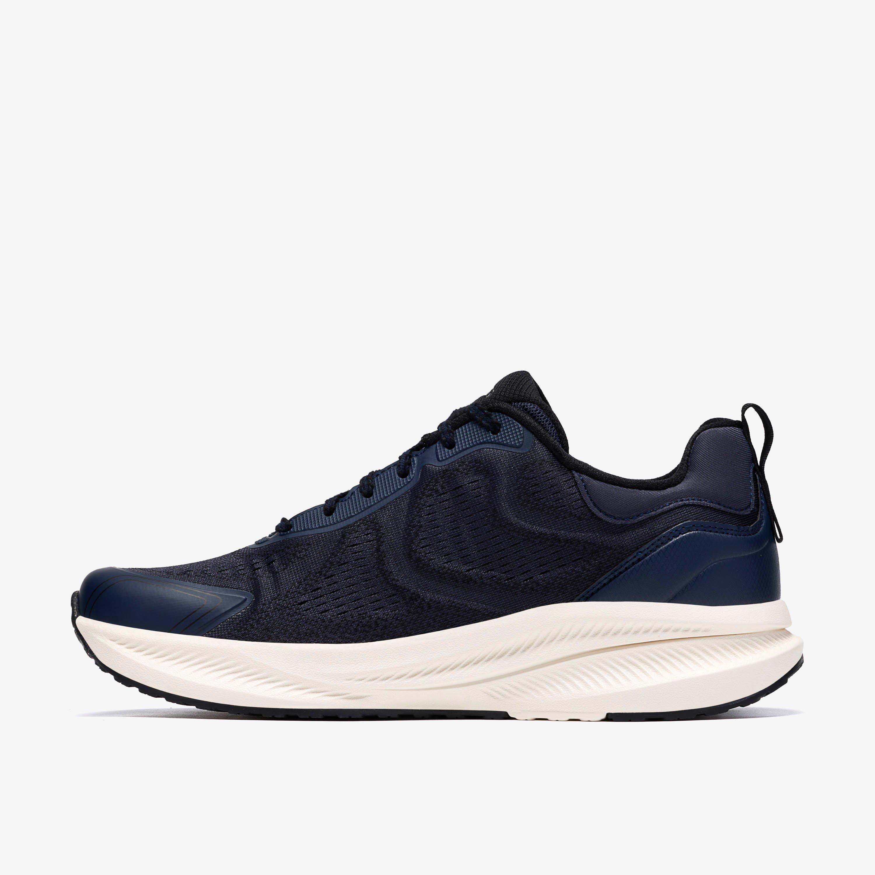 Mens Bolham Lace Navy Knit Trainers | Clarks Outlet
