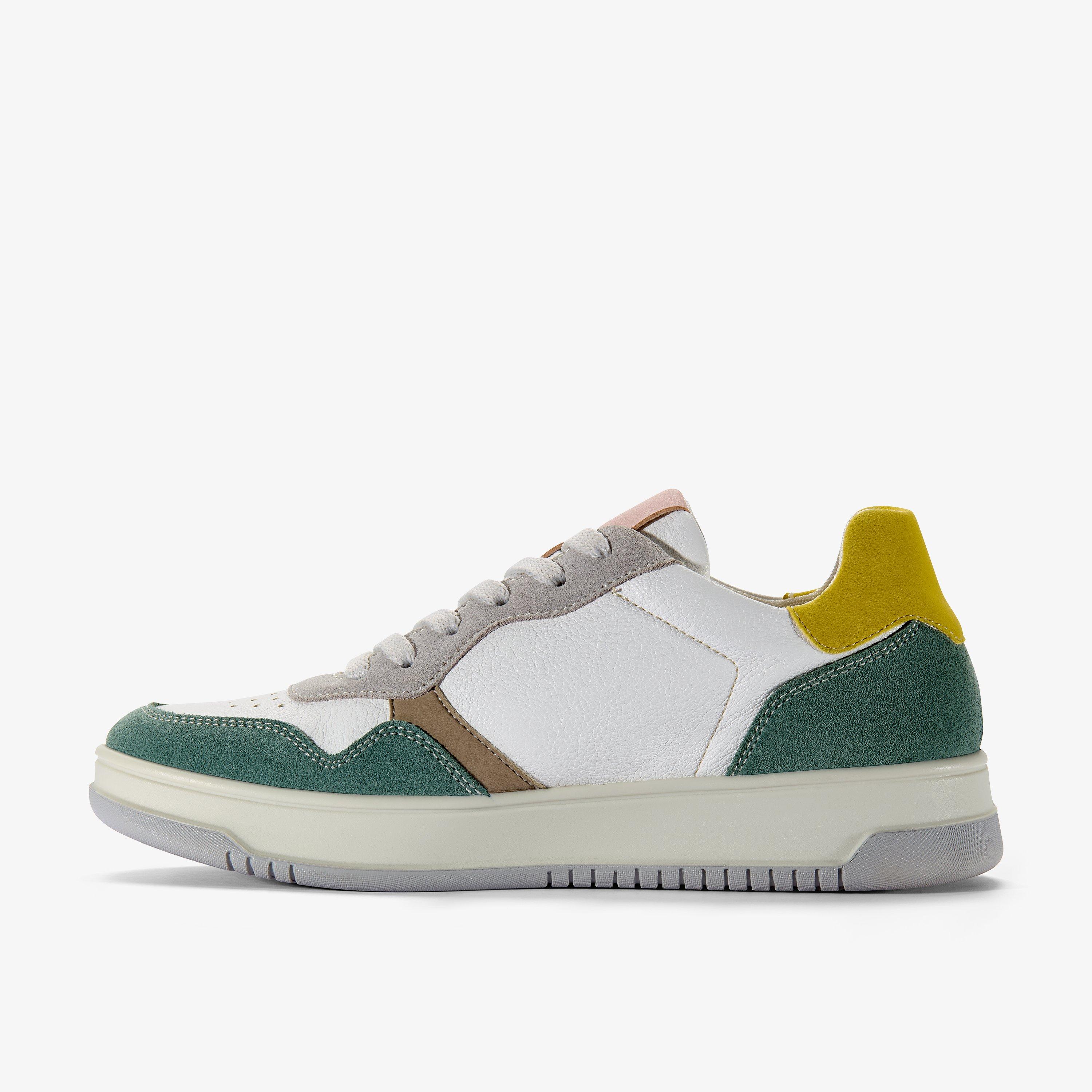 Womens Hartridge Walk Green Combination Trainers | Clarks Outlet