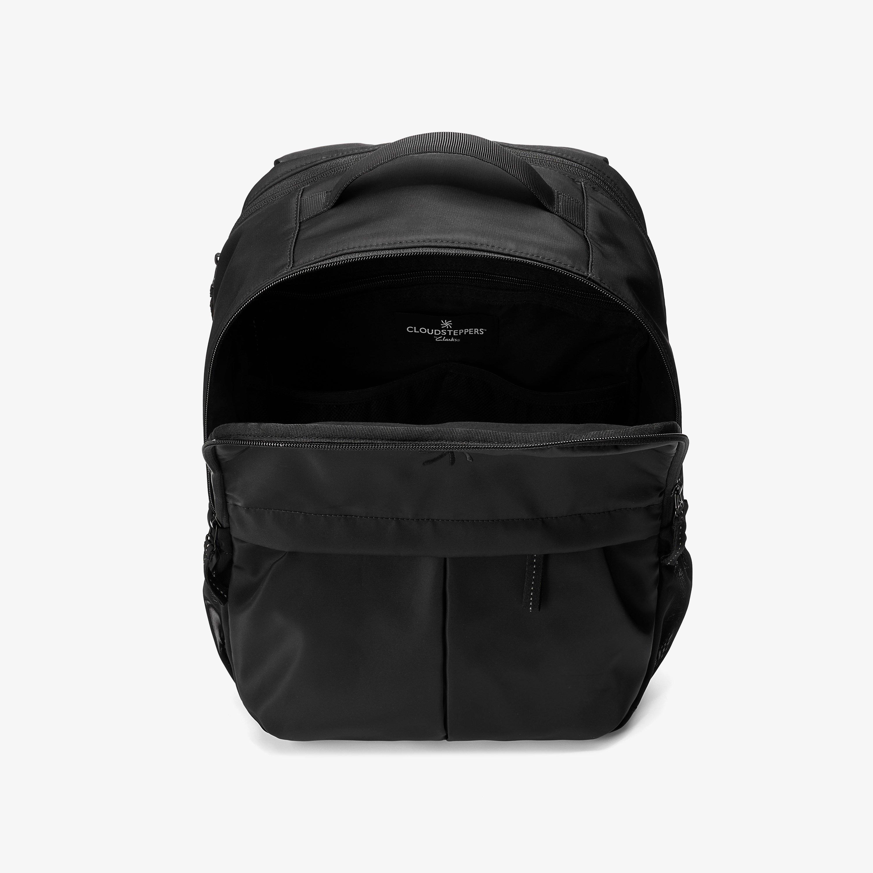 Womens Cloudsteppers Zippa Backpack Black Backpack | Clarks UK