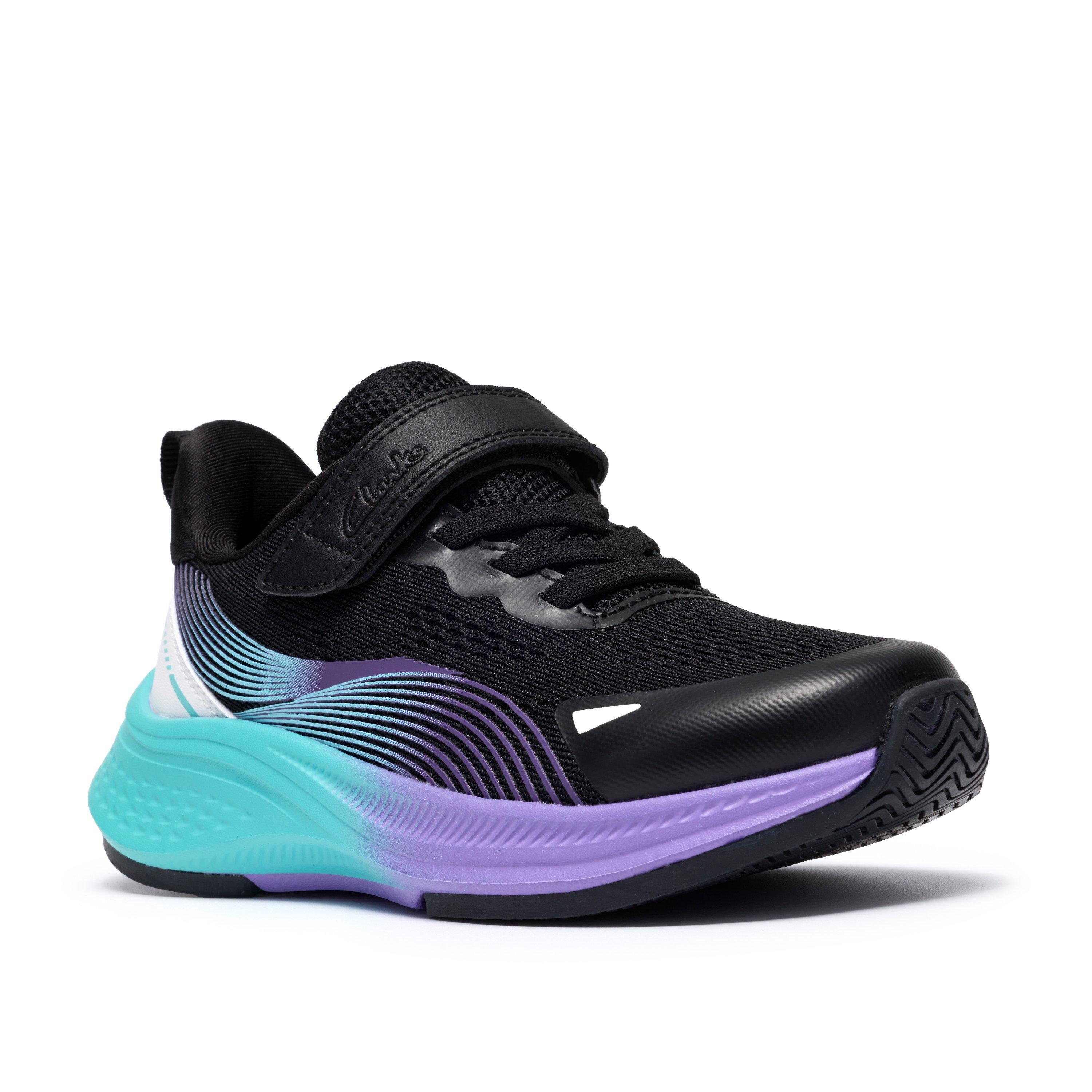 Boys Lumen Hero Kid Black Combination Trainers, Riptape | Clarks