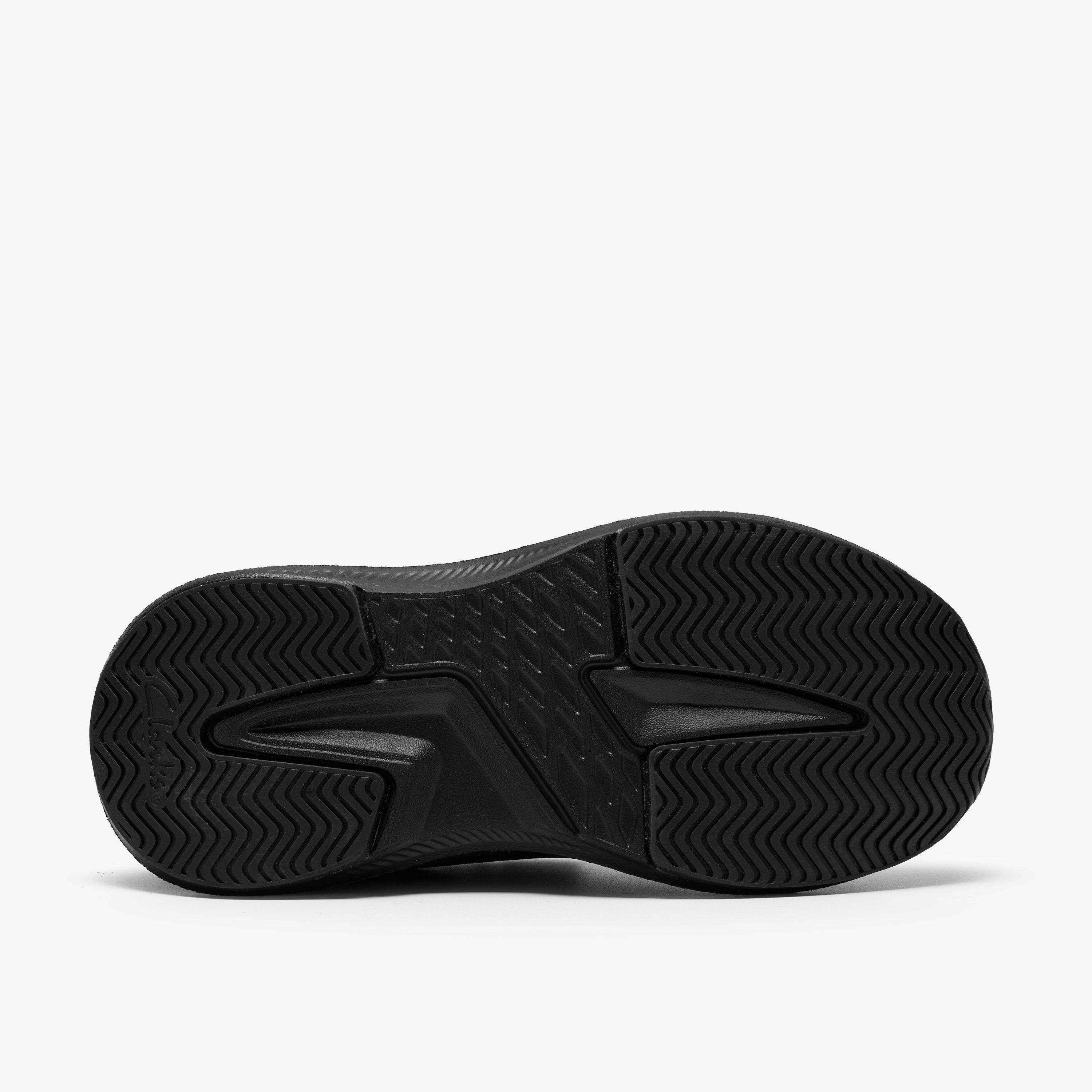 Boys Lumen Hero Kid Black/Black Trainers, Riptape, School Shoes | Clarks