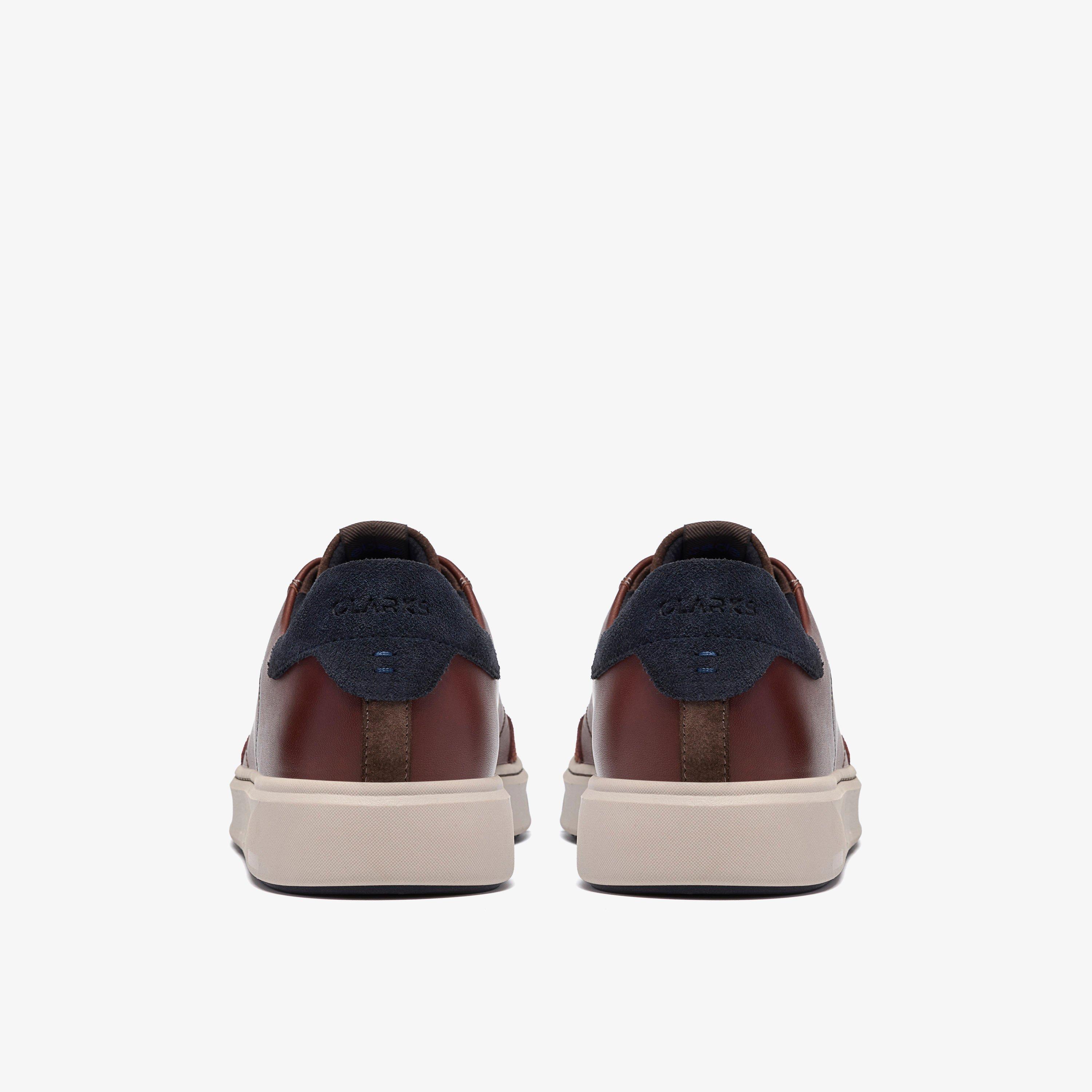 Mens Code C Tie Mahogany Leather Trainers, Lace Up | Clarks