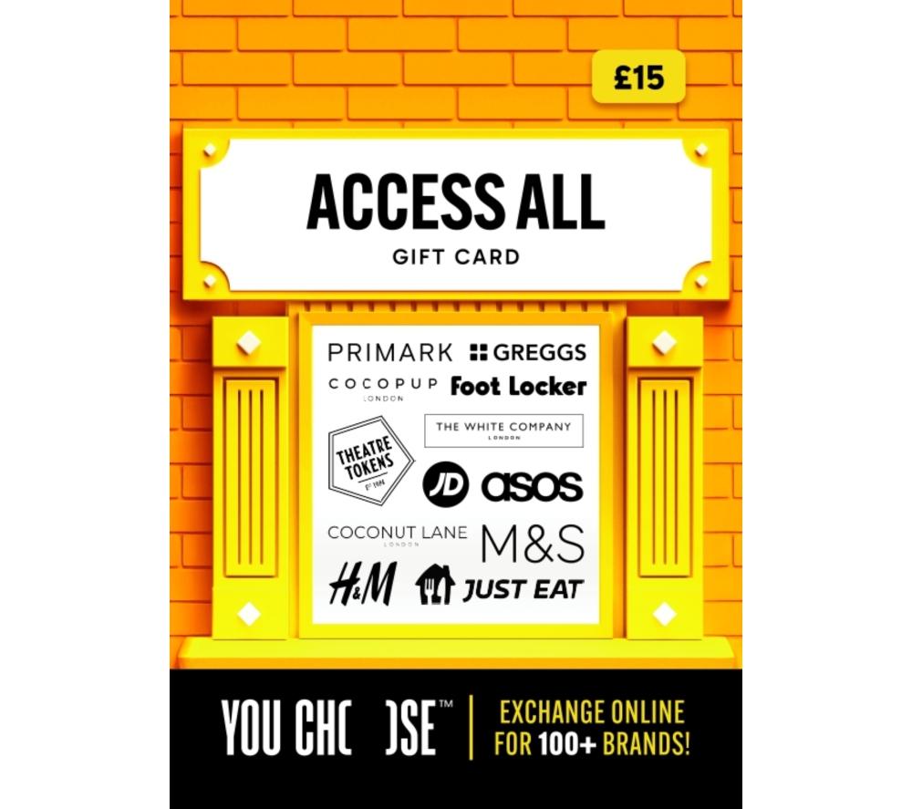 Buy YOU CHOOSE Access All Digital Gift Card - £15 | Currys