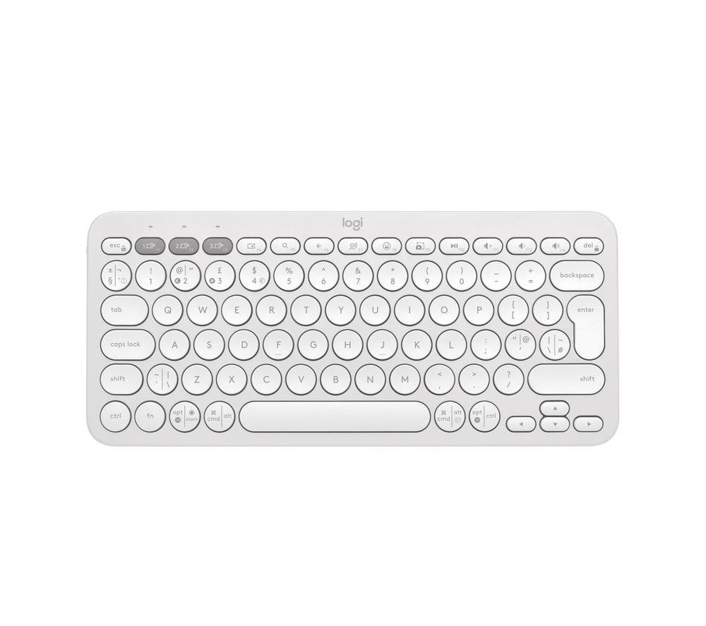 Buy LOGITECH Pebble Keys 2 K380S Wireless Keyboard - White | Currys