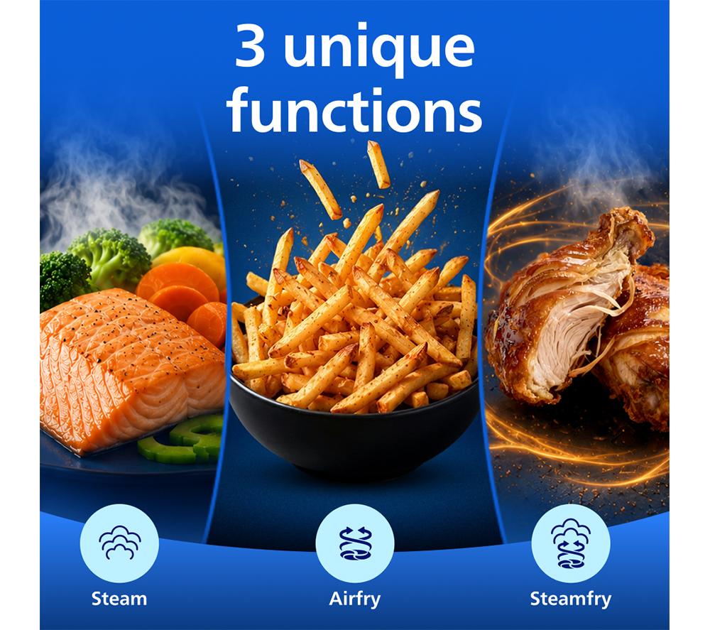 Buy PHILIPS 5000 Series 9L NA555/09 Dual Basket Steam Air Fryer ...
