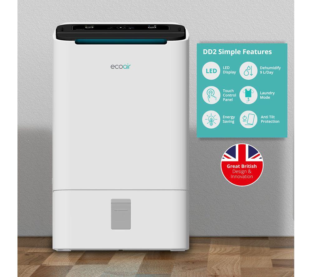 Buy ECOAIR DD2 Simple Desiccant Dehumidifier - White | Currys