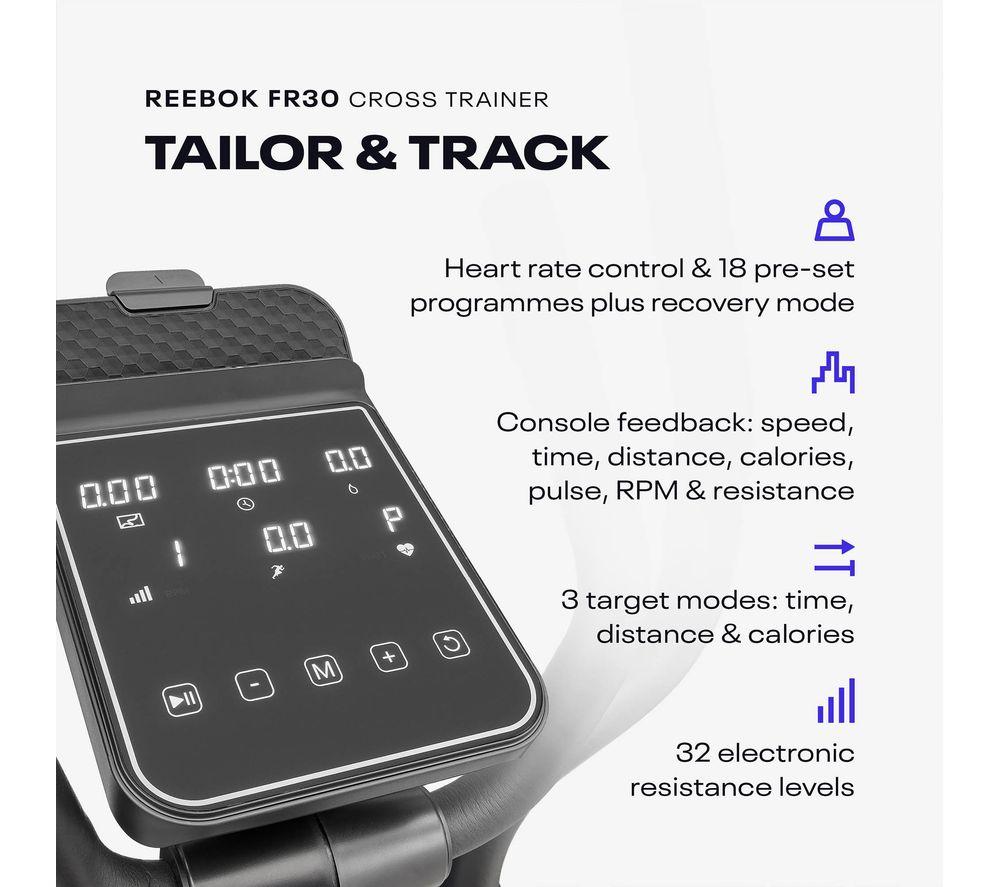 Buy REEBOK FR30 Smart Bluetooth Elliptical Machine - Black & Blue | Currys