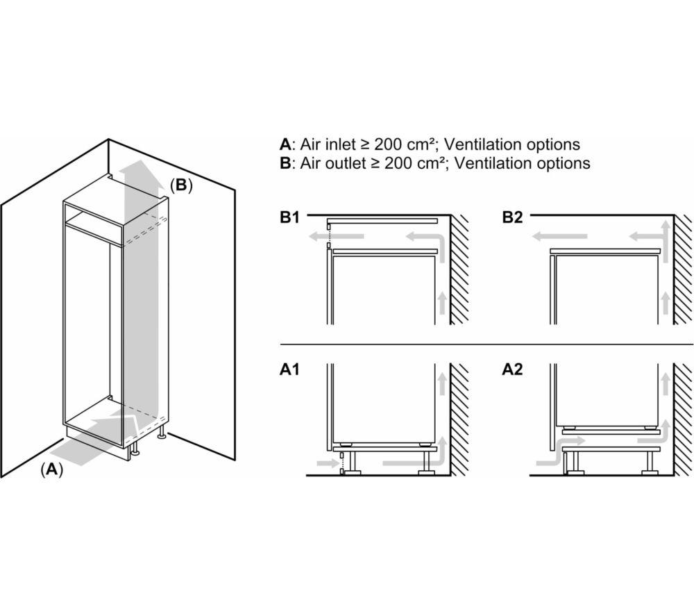 Buy BOSCH Series 4 KIR81VFE0G Integrated Tall Fridge - Fixed Hinge | Currys