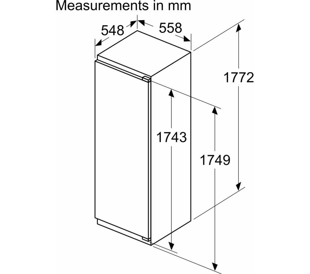 Buy BOSCH Series 4 KIR81VFE0G Integrated Tall Fridge - Fixed Hinge | Currys