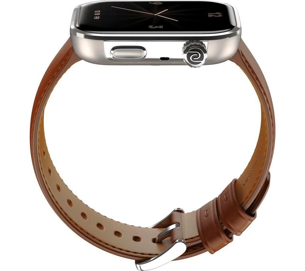 Buy NOISE ColorFit Pro 6 Max Smart Watch - Titanium with Brown Leather ...