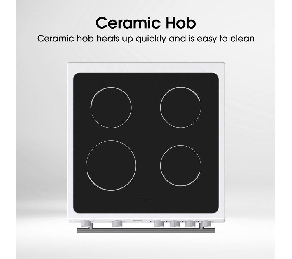 Buy HISENSE HDE3211BWUK 60 cm Electric Ceramic Cooker - White | Currys