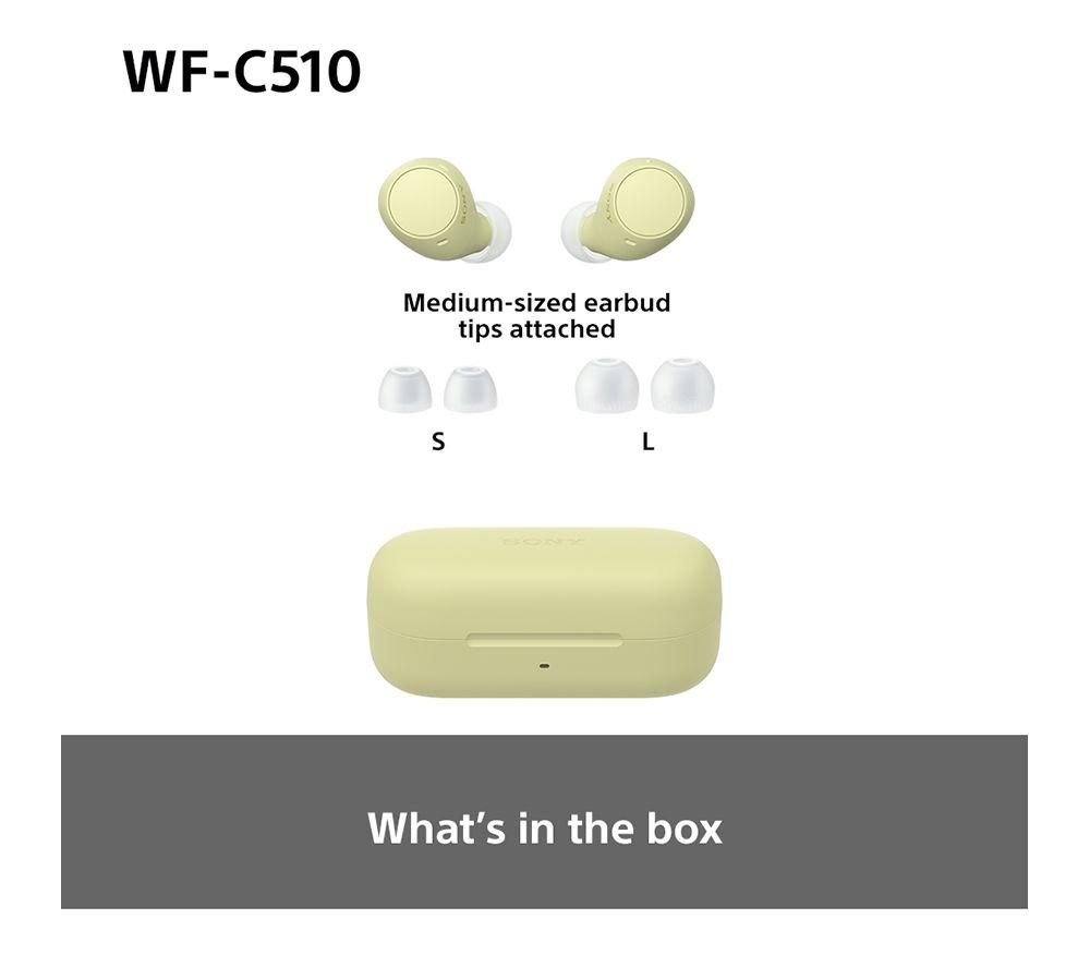 Buy SONY WF-C510 Wireless Bluetooth Earbuds - Yellow | Currys