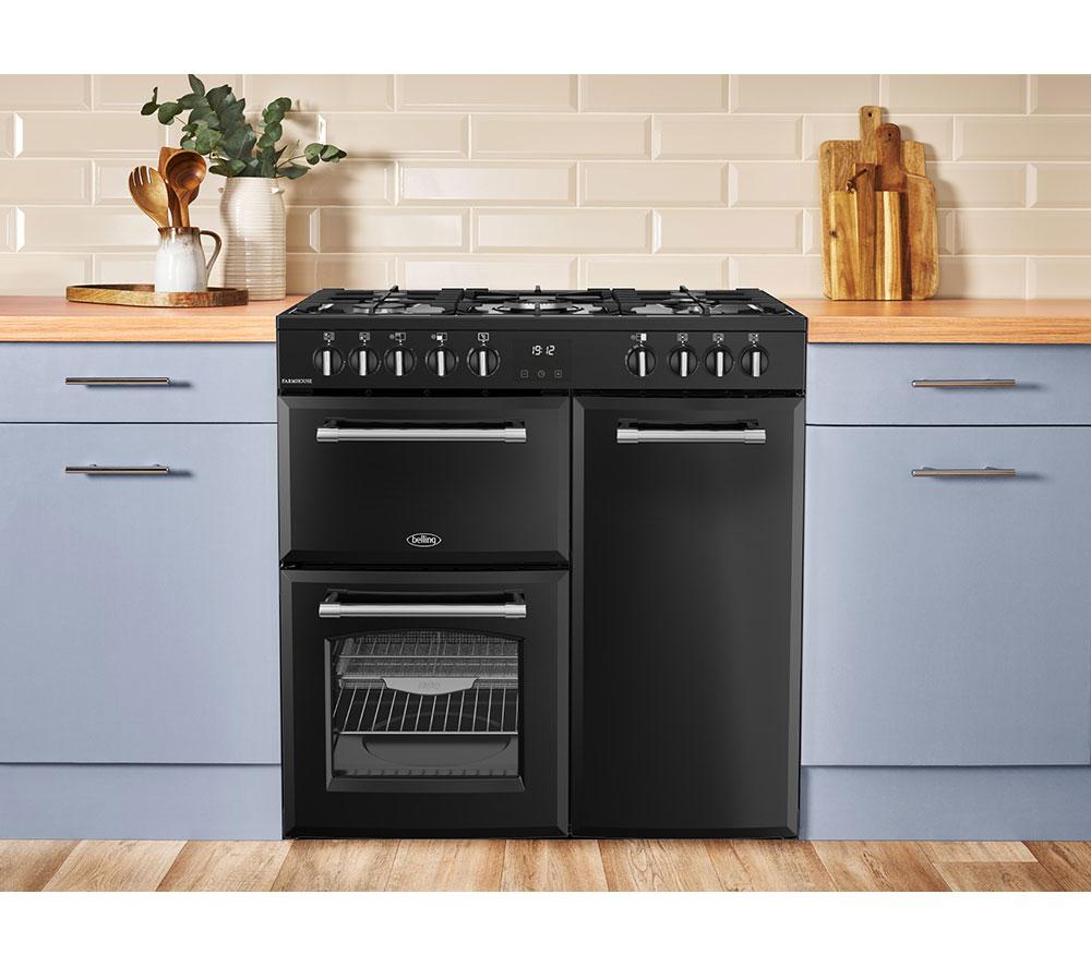 Buy BELLING Farmhouse 90DF Dual Fuel Range Cooker - Anthracite & Chrome ...
