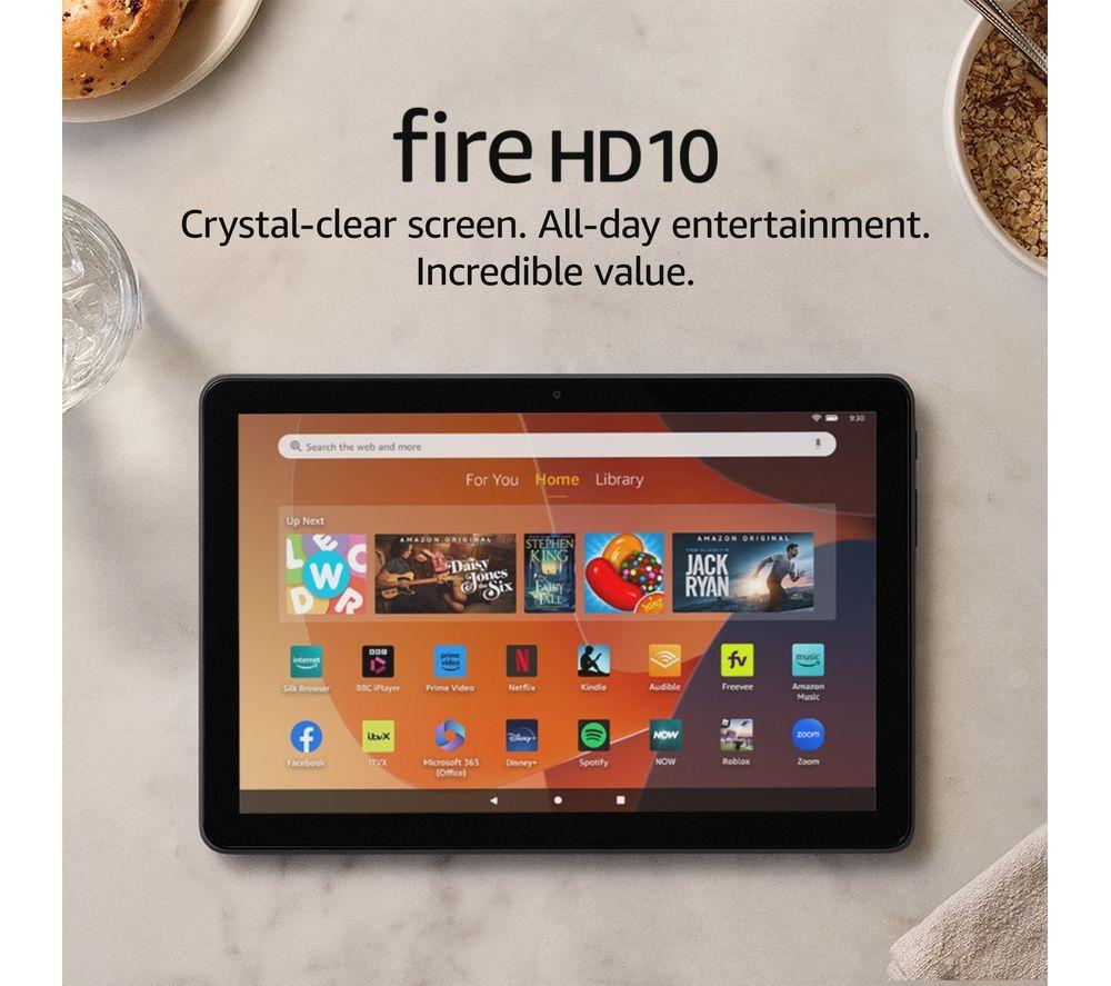 Buy AMAZON Fire HD 10 10.1" Tablet (2023) with Ads - 32 GB, Black | Currys