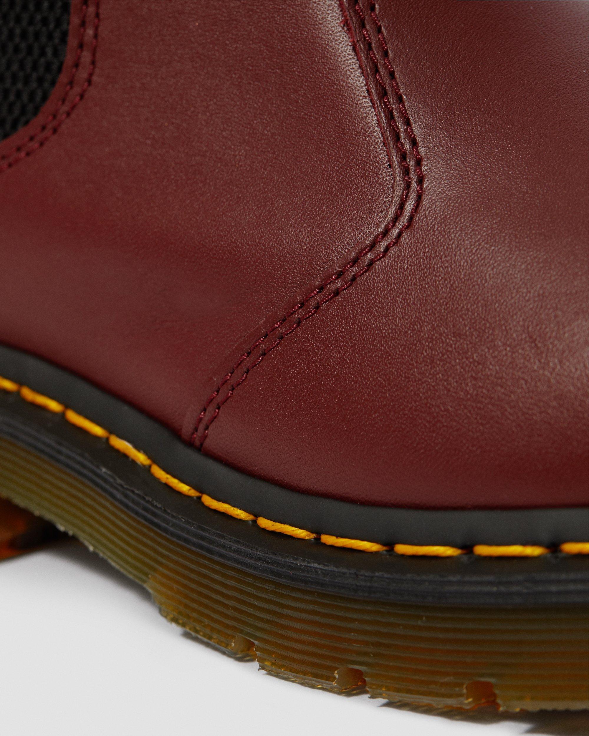 2976 SLIP RESISTANT LEATHER CHELSEA BOOTS in Cherry Red | Dr. Martens