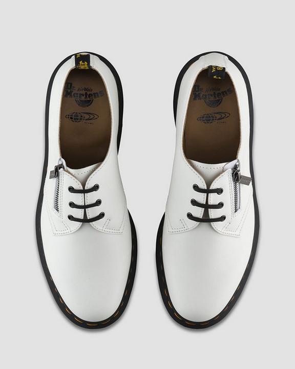 1461 W/Zip Beams in White | Dr. Martens 1461 W/Zip Beams in White | Dr. Martens