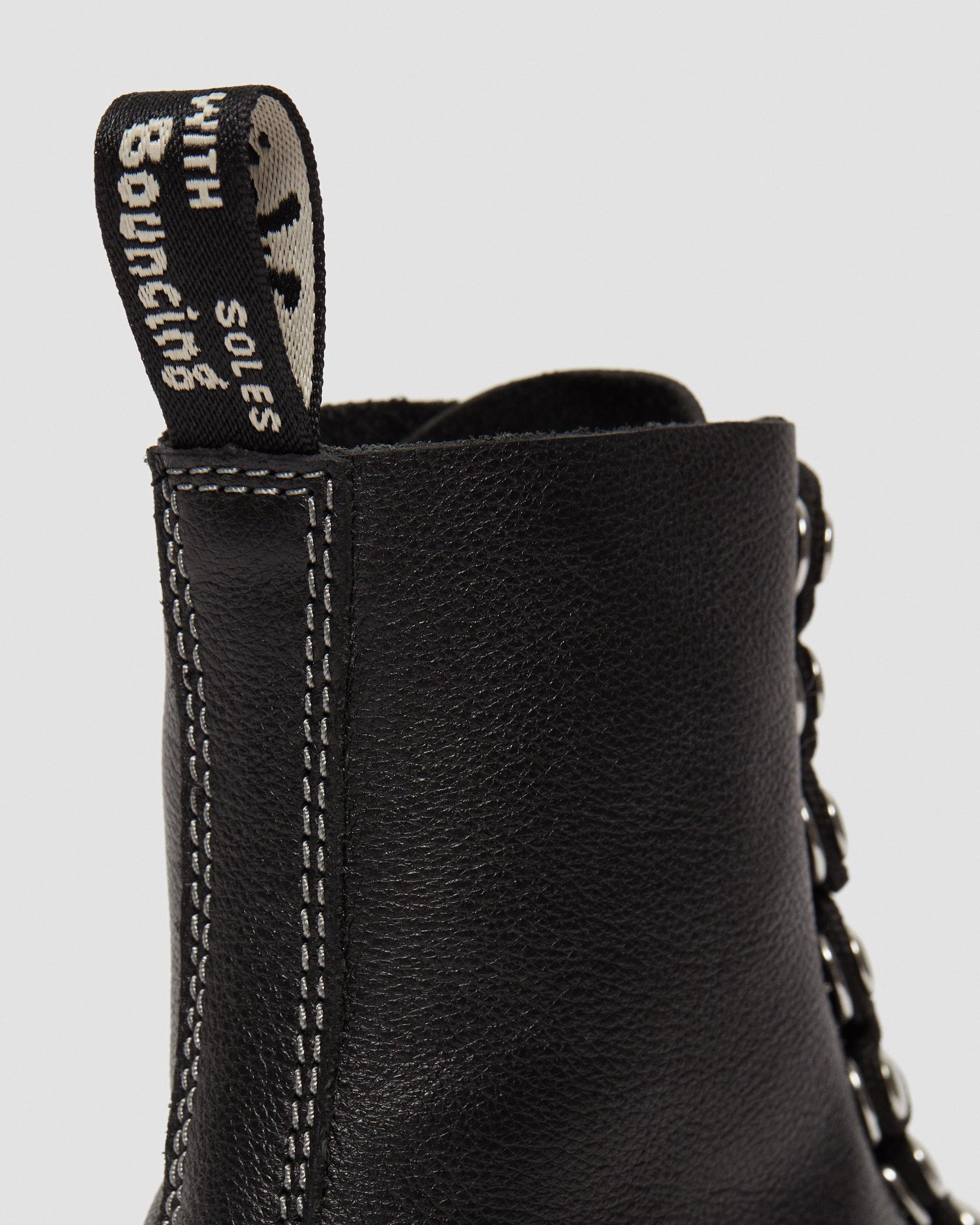 1460 PASCAL HARDWARE VIRGINIA LEATHER ANKLE BOOTS in Black | Dr. Martens