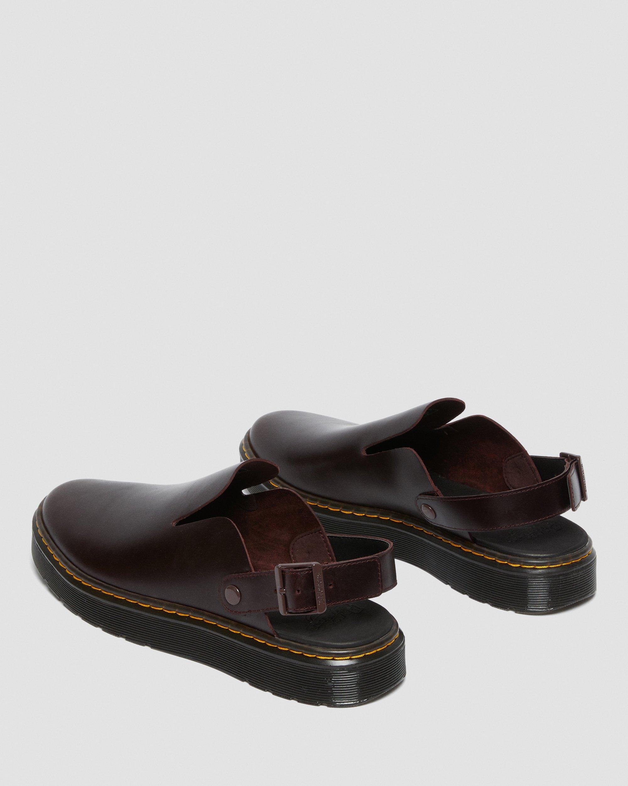 Carlson Atlas Leather Mules in Oxblood | Dr. Martens