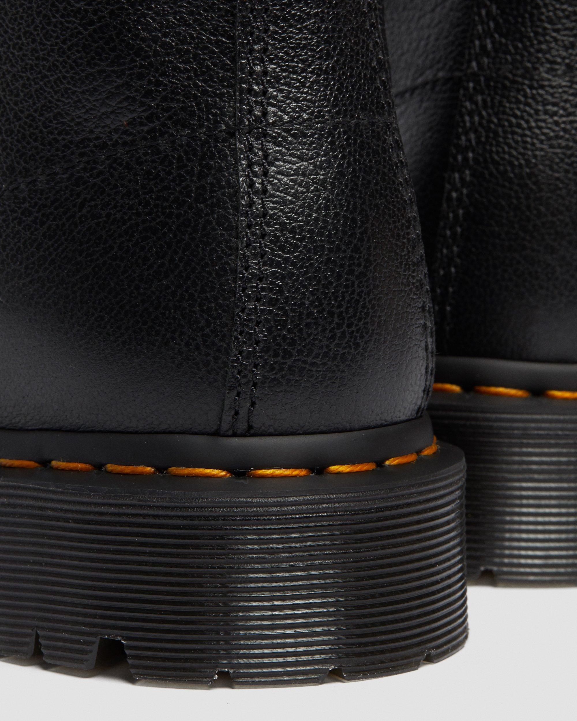 1460 Pascal Zip Tumbled Leather Lace Up Boots in Black | Dr. Martens