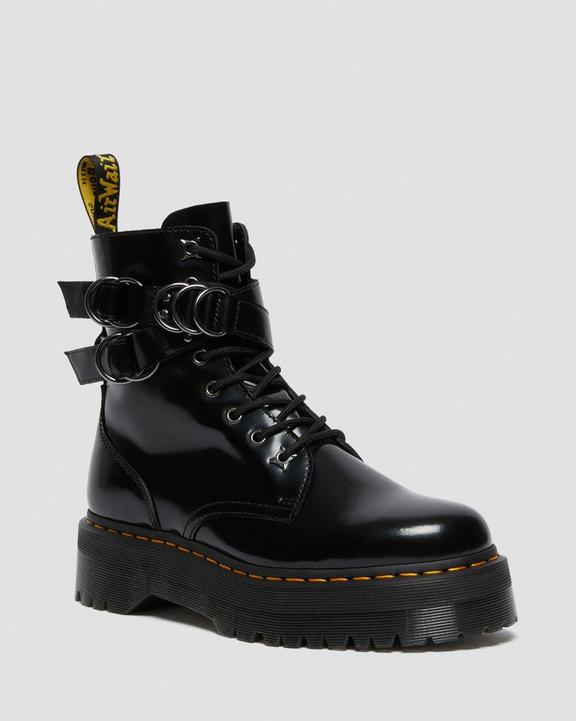 Jadon Hardware Leather Platform Boots in Black Buttero | Dr Jadon Hardware Leather Platform Boots in Black Buttero | Dr