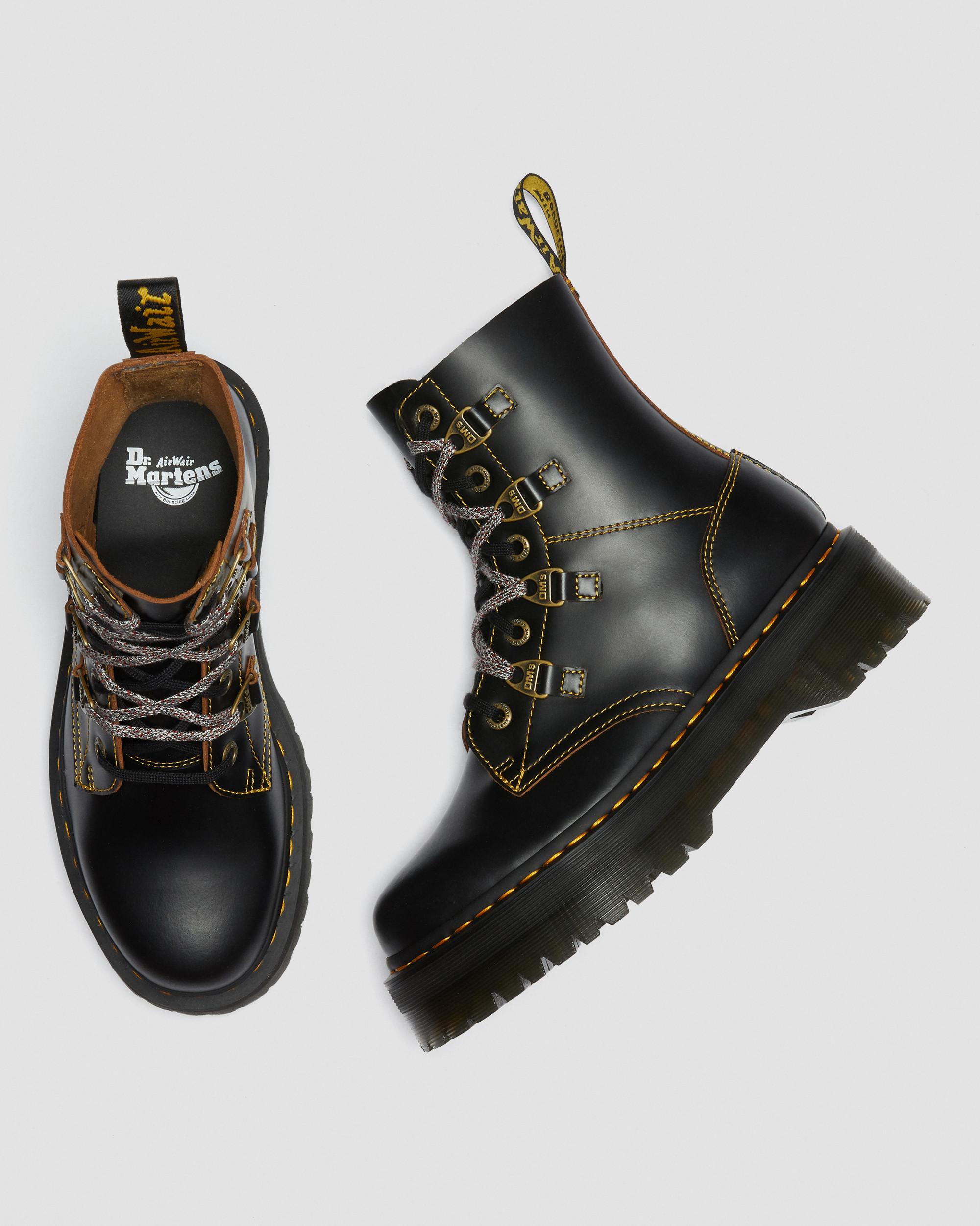 Collier Bex Double Laced Leather Platform Boots in Black | Dr. Martens
