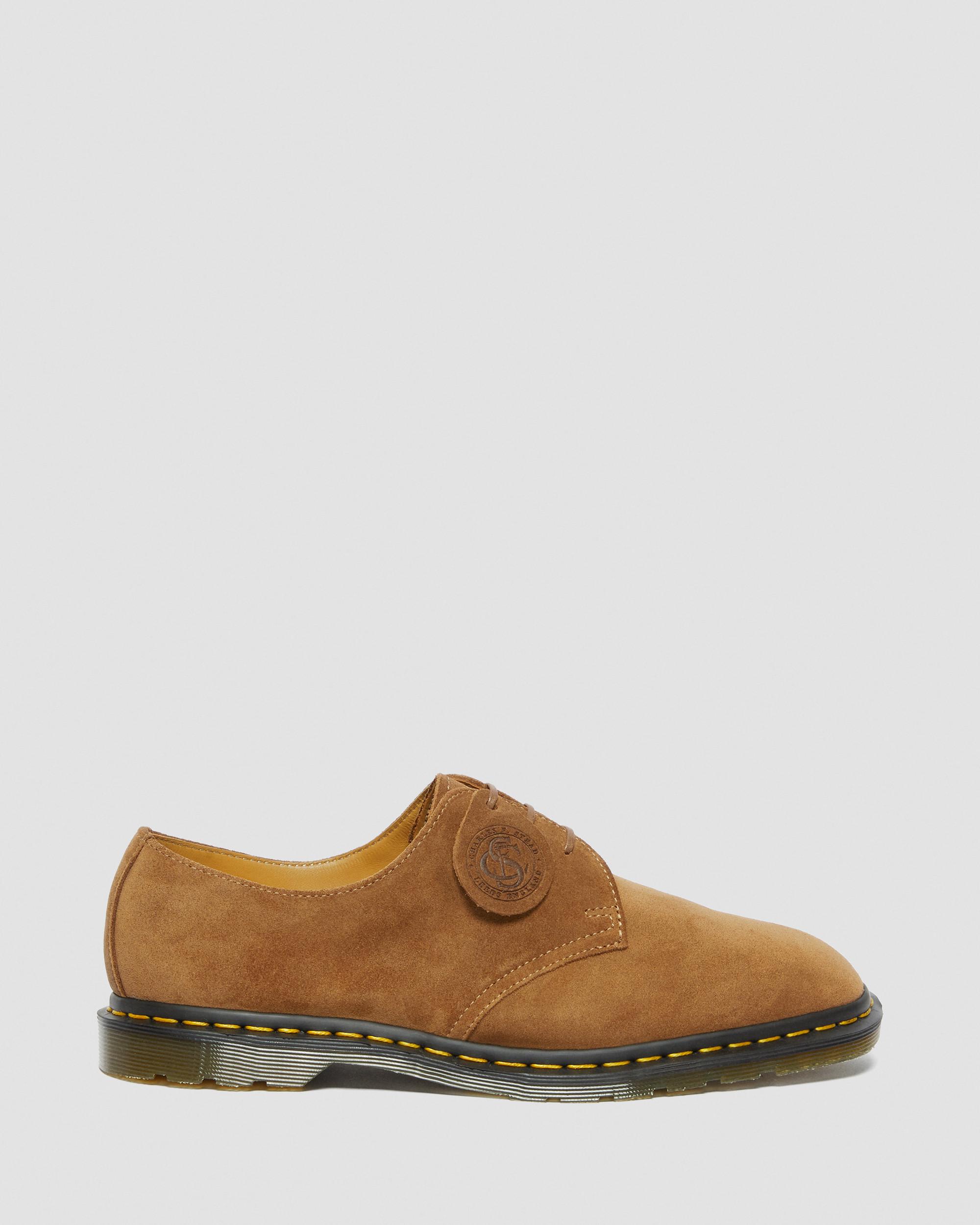 Archie II Made in England Suede Oxford Shoes in Dark Tan | Dr. Martens