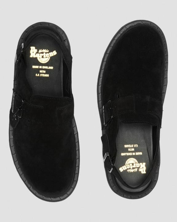 Jorge Made in England Suede Slingback Mules in Black | Dr Jorge Made in England Suede Slingback Mules in Black | Dr