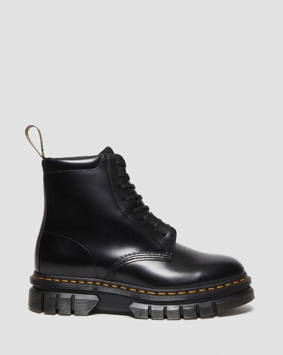 Rikard Smooth Leather Platform Lace Up Boots in Black | Dr Rikard Smooth Leather Platform Lace Up Boots in Black | Dr