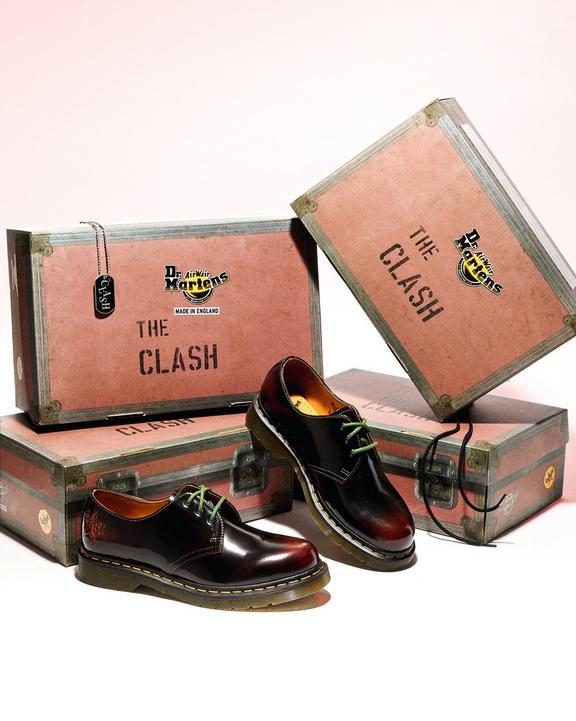 1461 The Clash Arcadia Leather Oxford Shoes in Cherry Red 1461 The Clash Arcadia Leather Oxford Shoes in Cherry Red