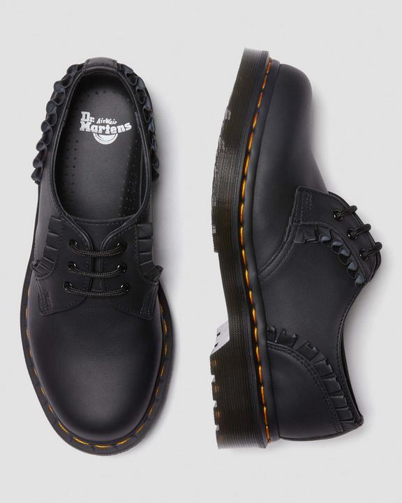 1461 Women's Frill Nappa Leather Oxford Shoes in Black | Dr 1461 Women's Frill Nappa Leather Oxford Shoes in Black | Dr