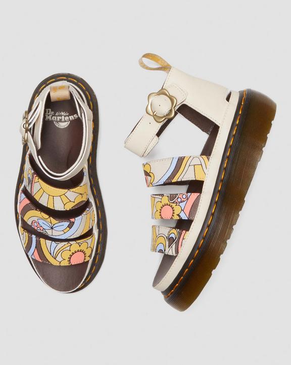 Vegan Clarissa II Retro Canvas Platform Strap Sandals in Vegan Clarissa II Retro Canvas Platform Strap Sandals in