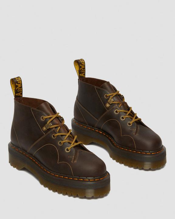 Church Arc Crazy Horse Platform Monkey Boots in Dark Brown Church Arc Crazy Horse Platform Monkey Boots in Dark Brown